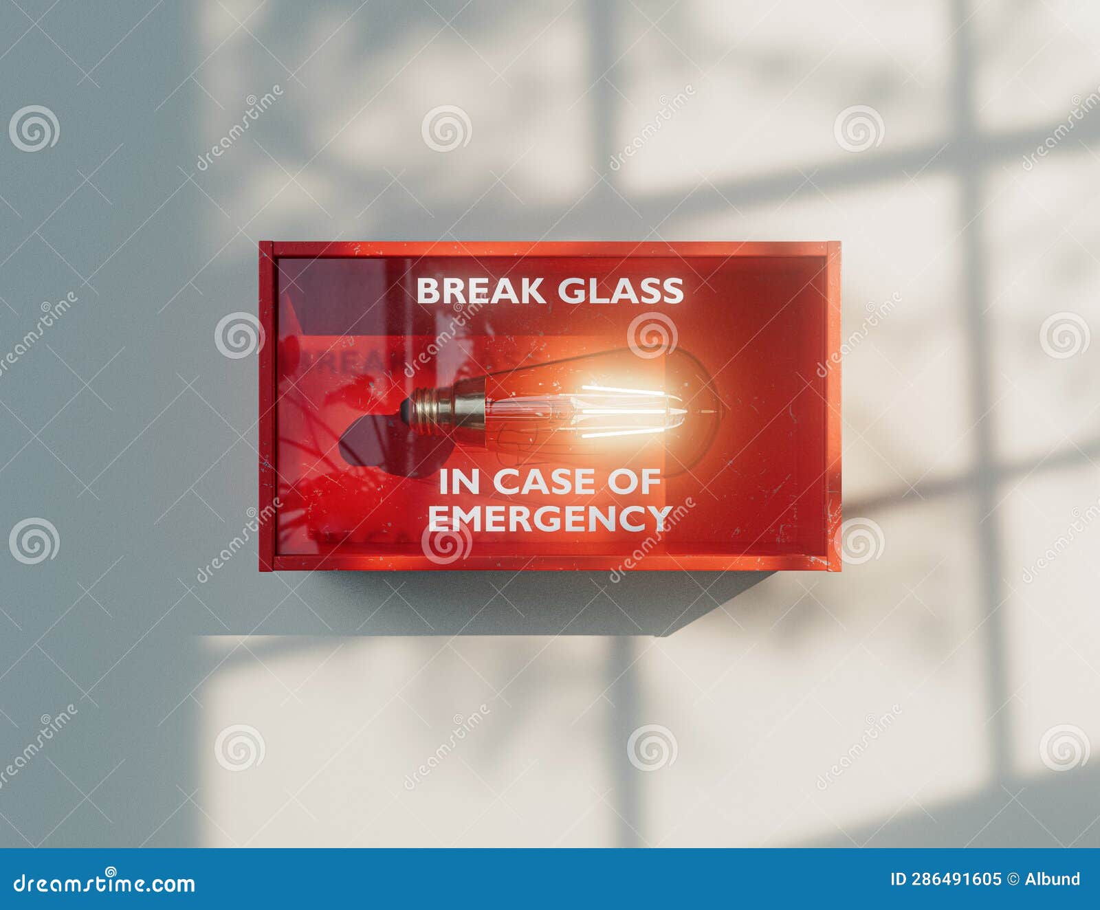 Break in Case of Emergency Idea Stock Illustration - Illustration of ...