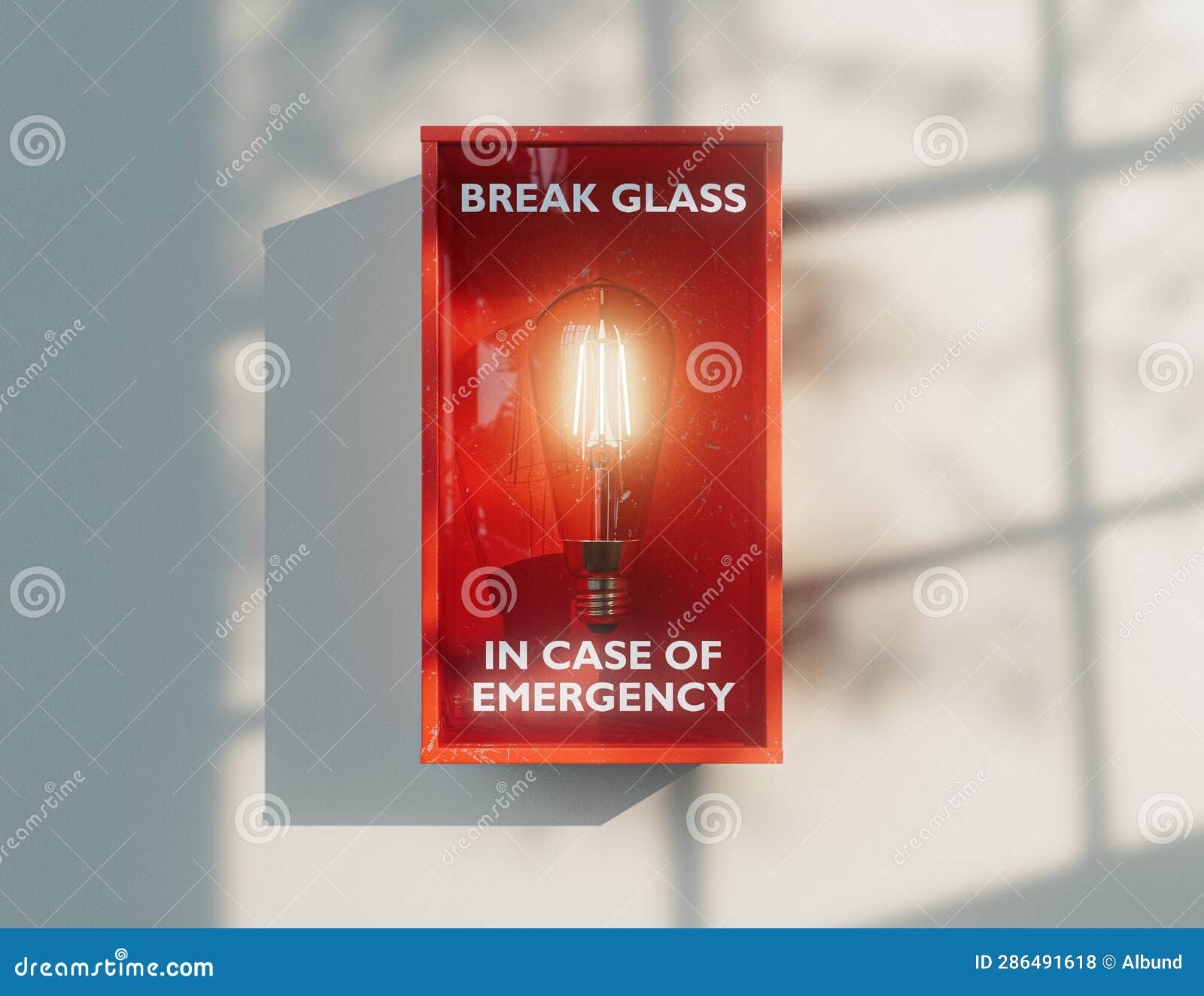 Break in Case of Emergency Idea Stock Illustration - Illustration of ...