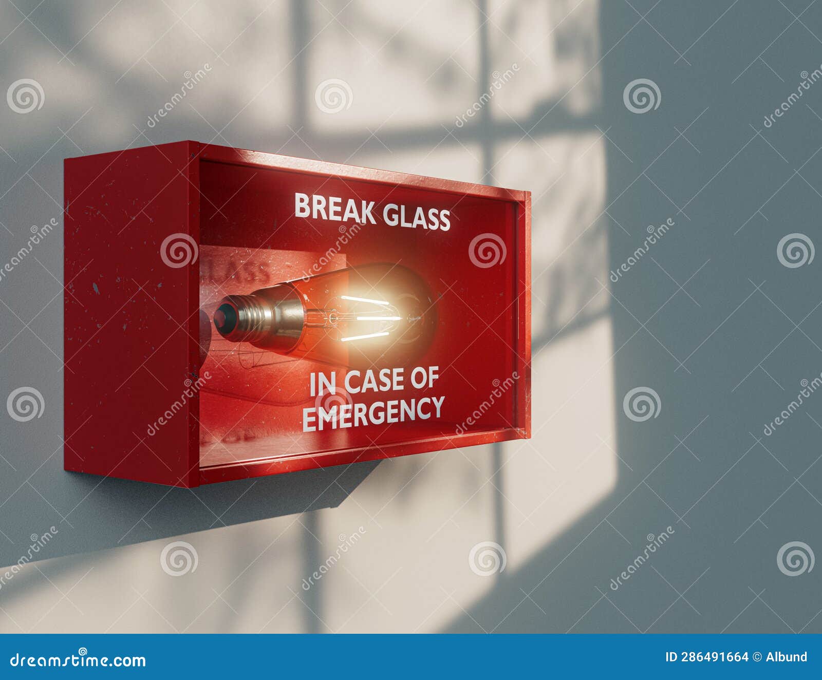 Break in Case of Emergency Idea Stock Illustration - Illustration of ...