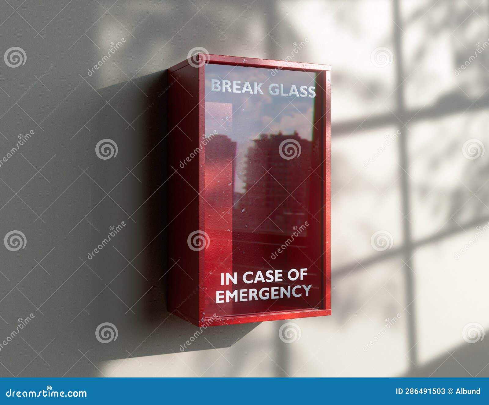 Break in Case of Emergency Red Box Stock Illustration - Illustration of ...