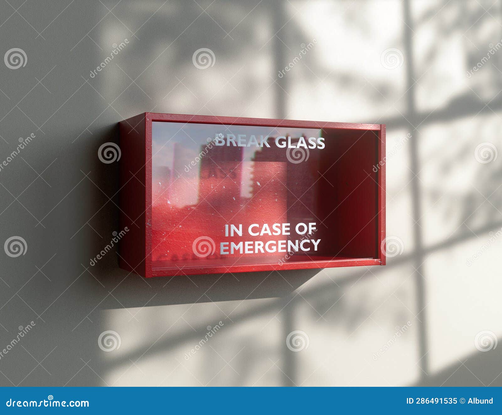 Break in Case of Emergency Red Box Stock Illustration - Illustration of ...
