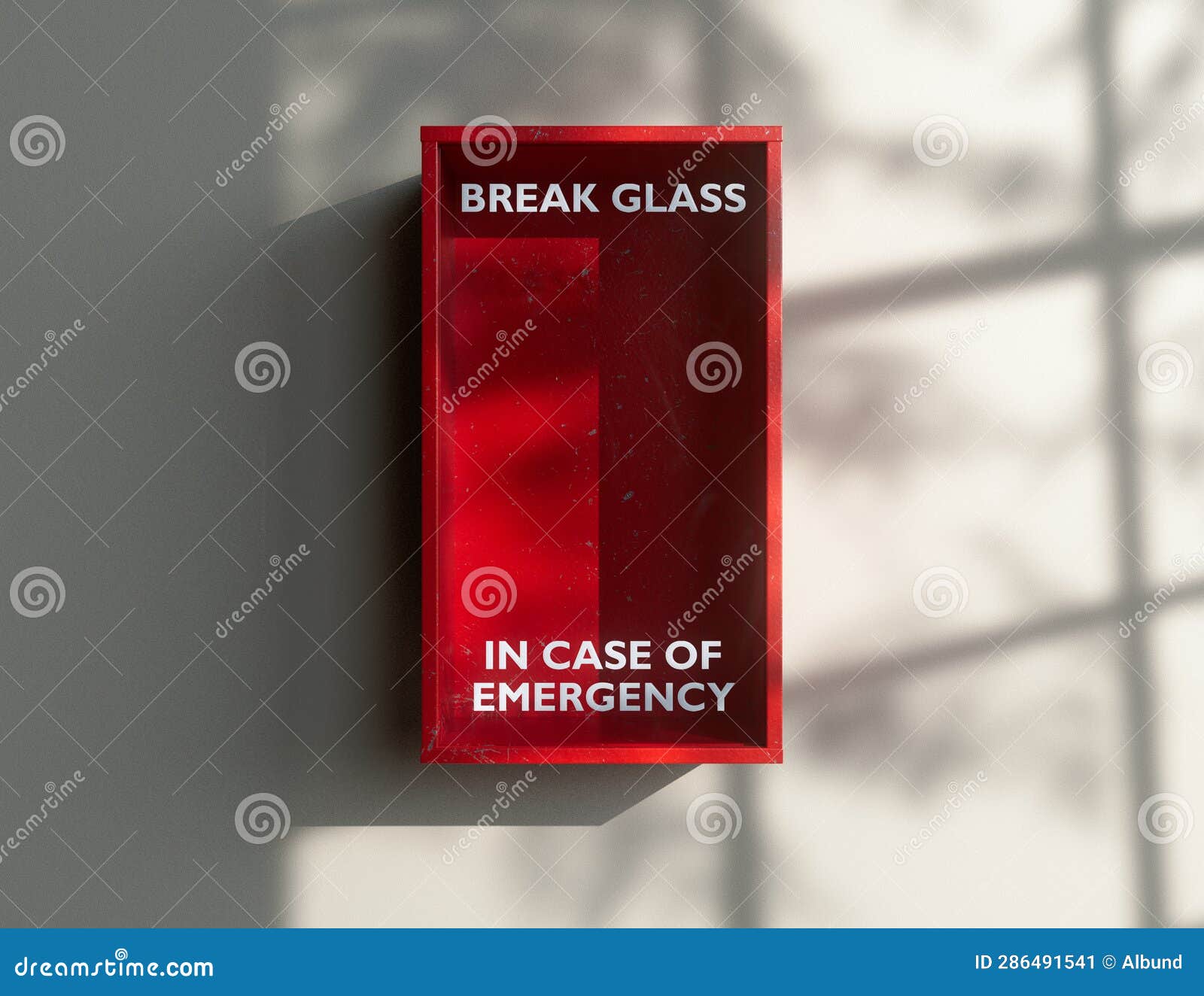 Break in Case of Emergency Red Box Stock Illustration - Illustration of ...