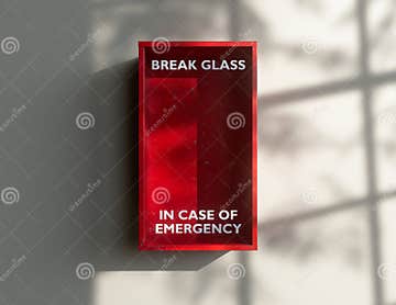 Break in Case of Emergency Red Box Stock Illustration - Illustration of ...