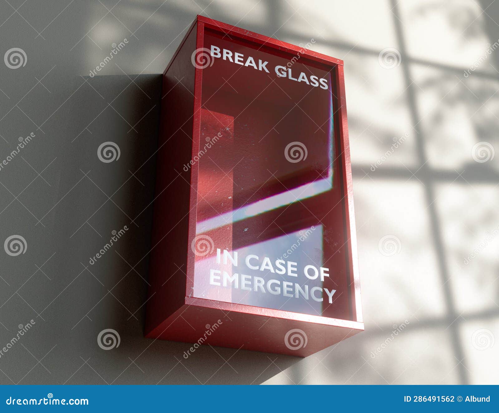 Break in Case of Emergency Red Box Stock Illustration - Illustration of ...