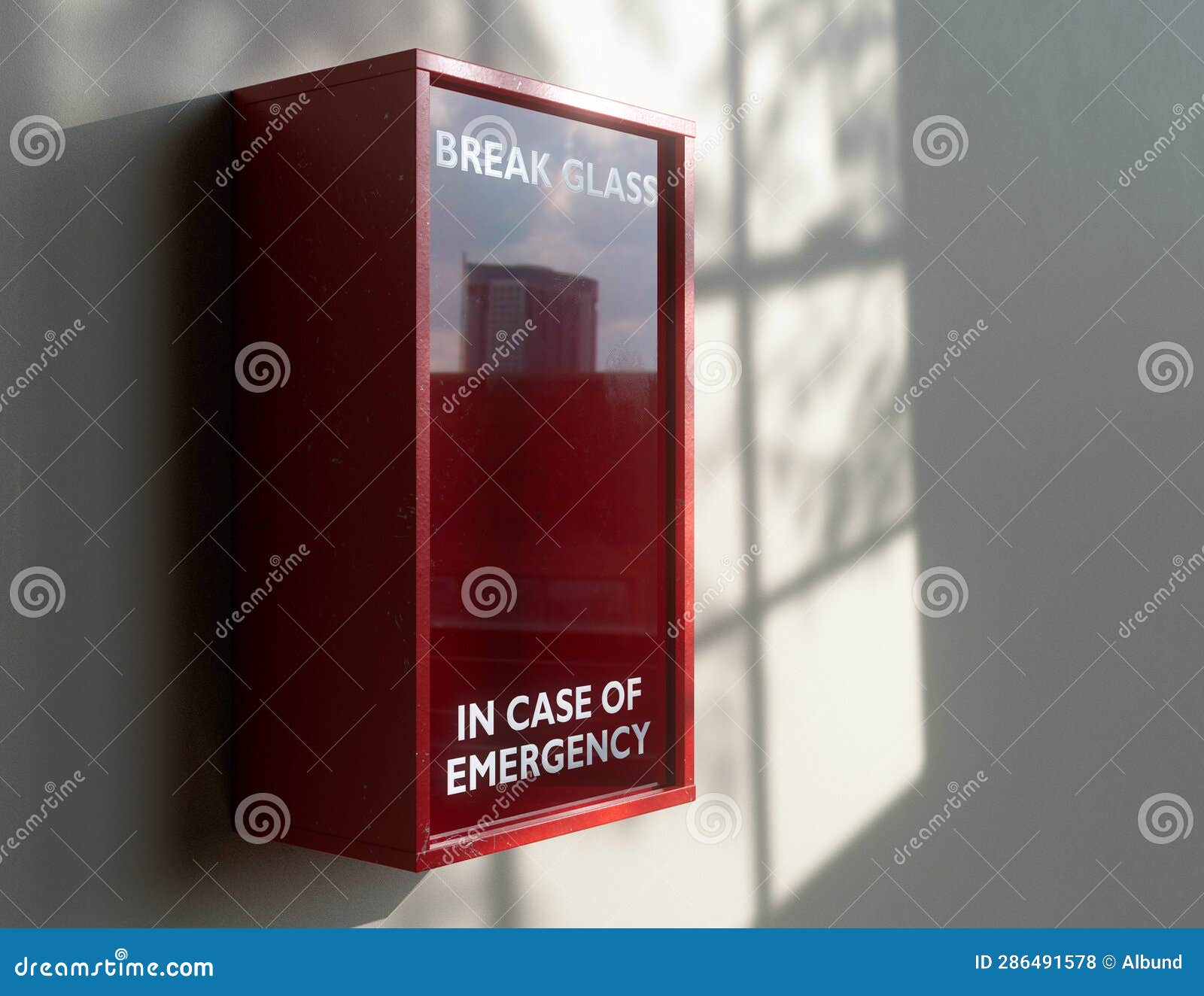 Break in Case of Emergency Red Box Stock Illustration - Illustration of ...