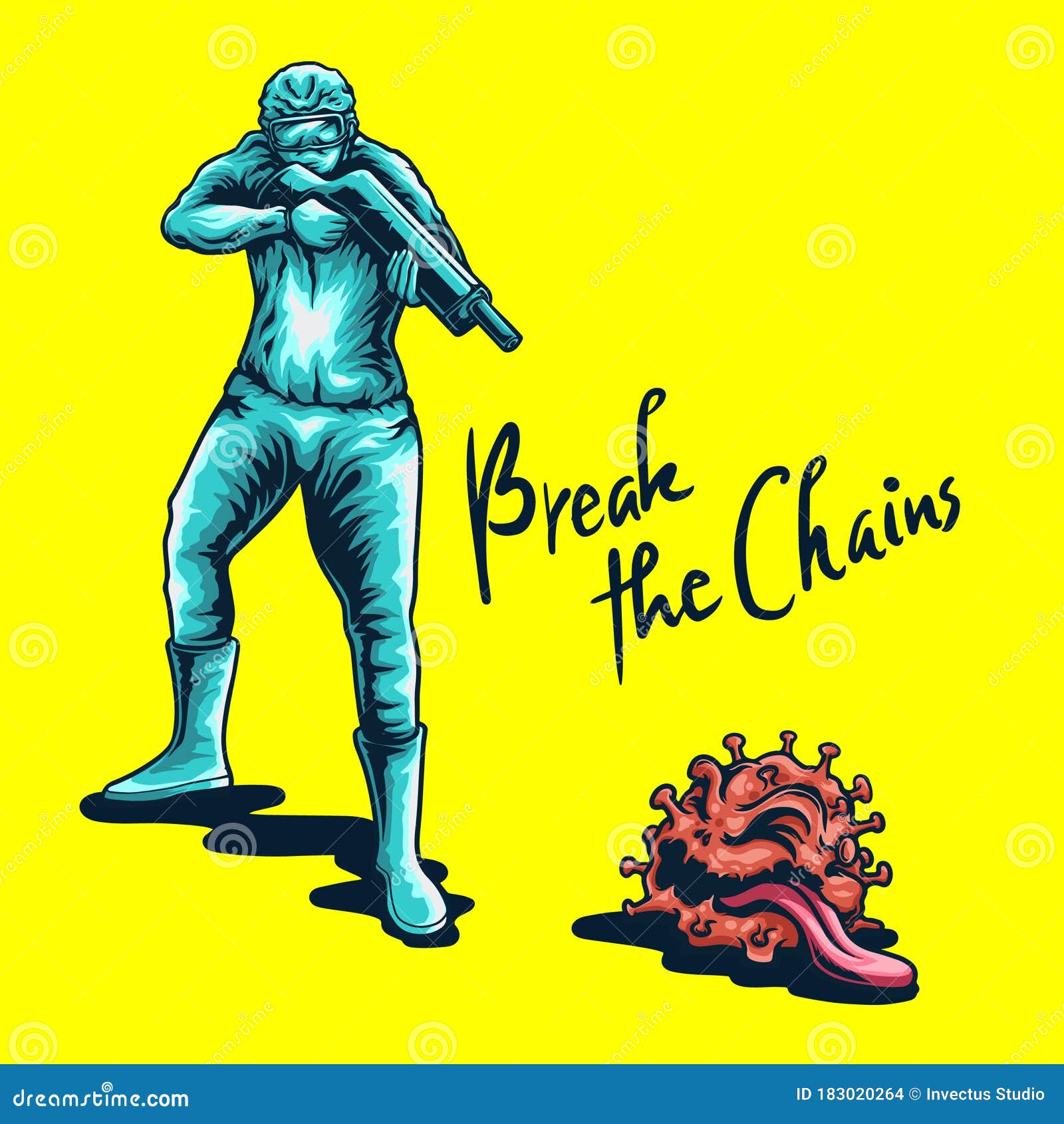 Break the Chains Illustration Stock Vector - Illustration of costume ...