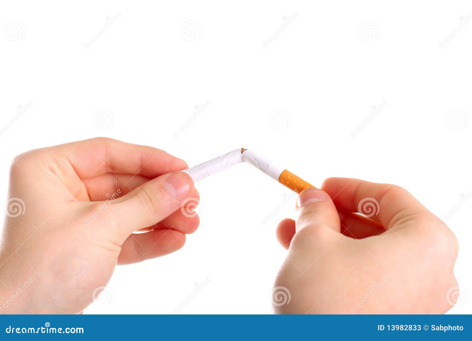 Break a cigarette stock image. Image of isolated, addiction - 13982833