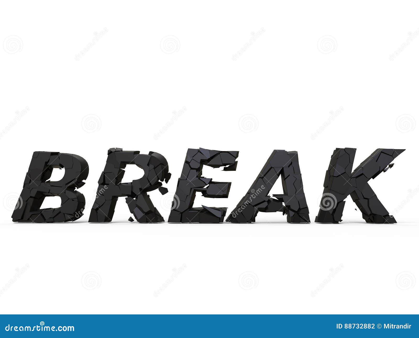 Break Concept - Black Fonts Stock Illustration - Illustration of ...