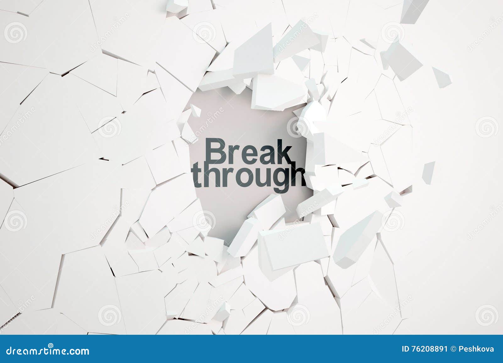 Break through concept stock illustration. Illustration of broken - 76208891