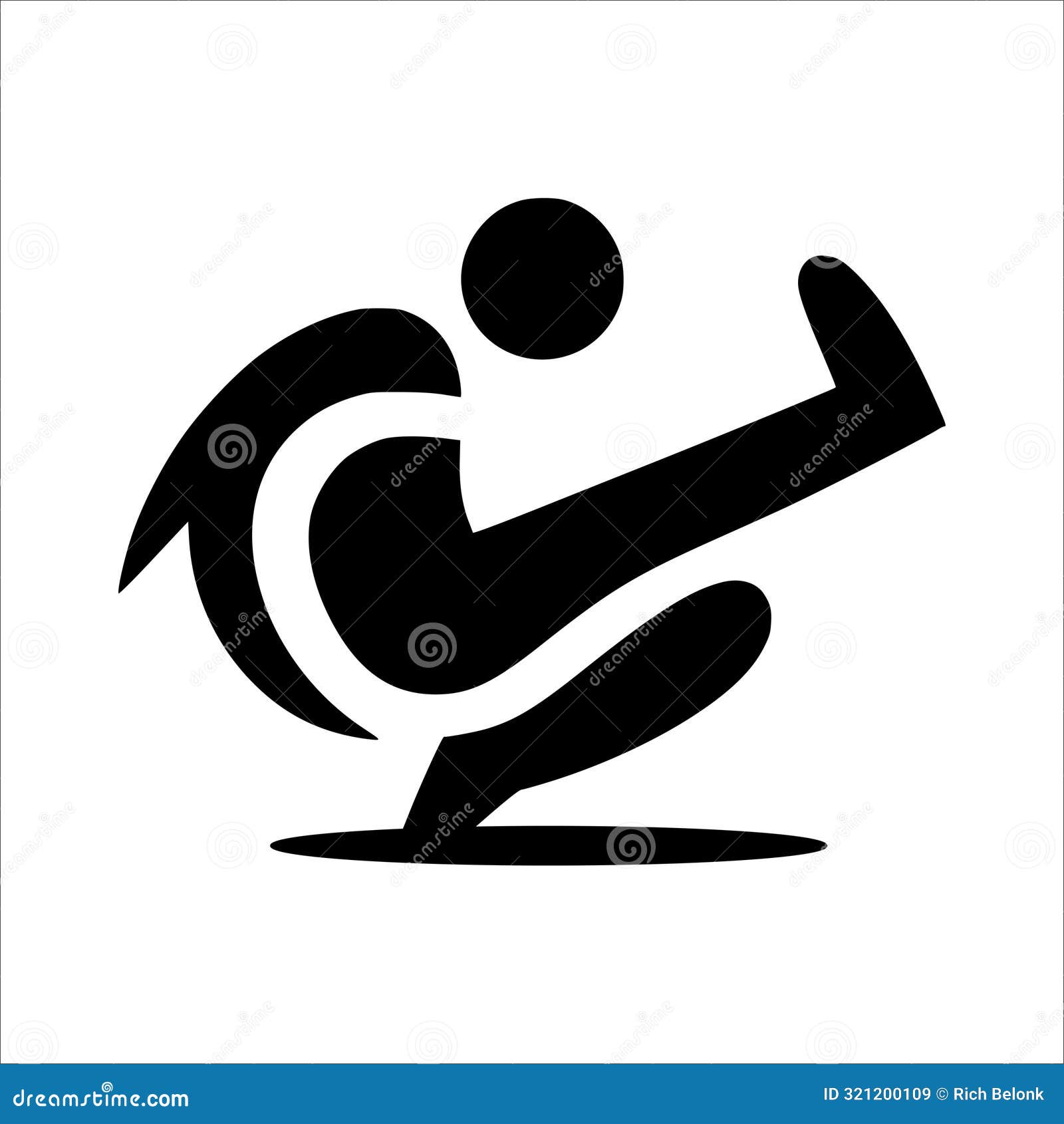 Break Dance Simple Design Logo Template Stock Vector - Illustration of ...