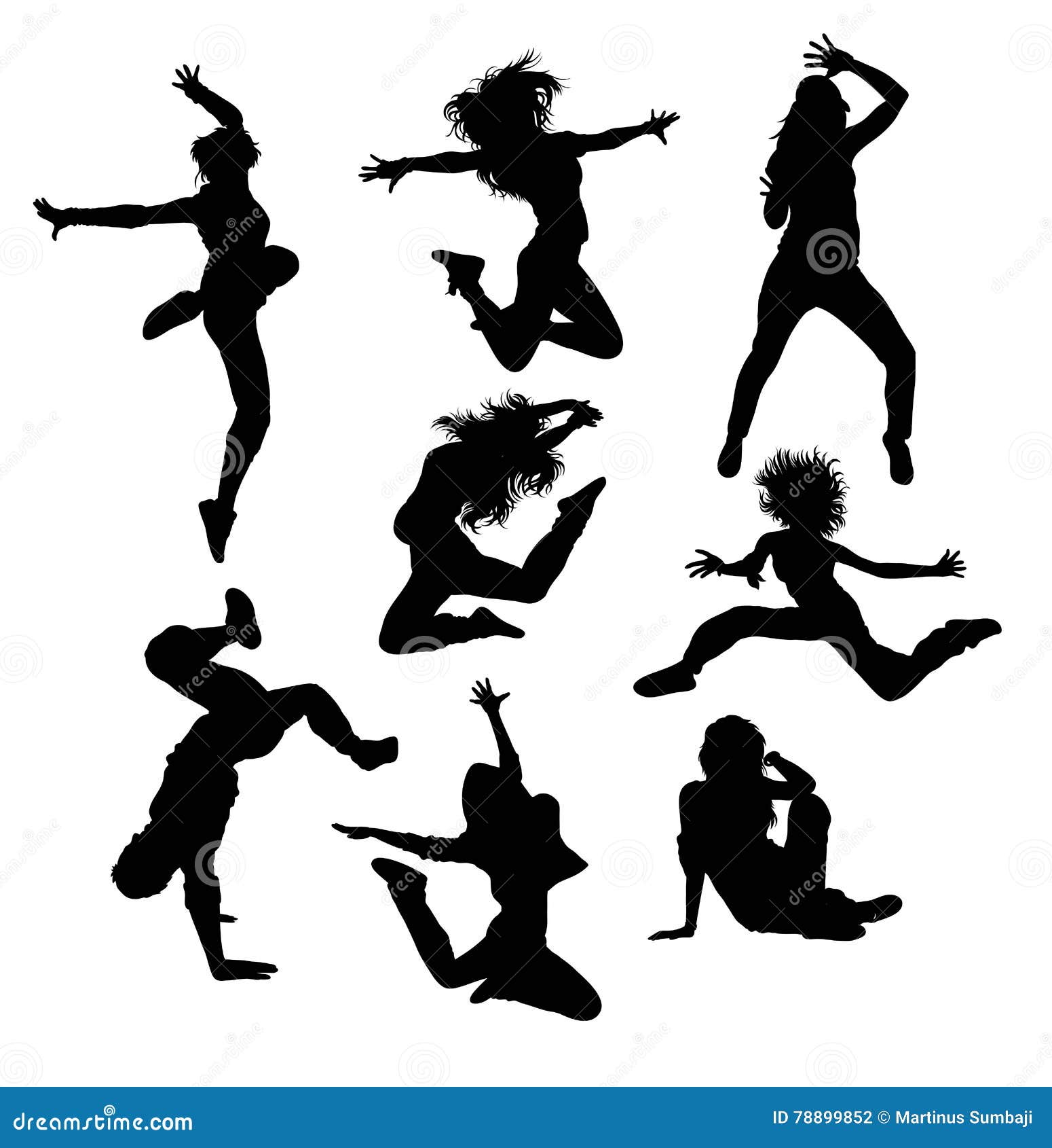 Break Dancer Activity Silhouette Stock Vector - Illustration of hobby ...