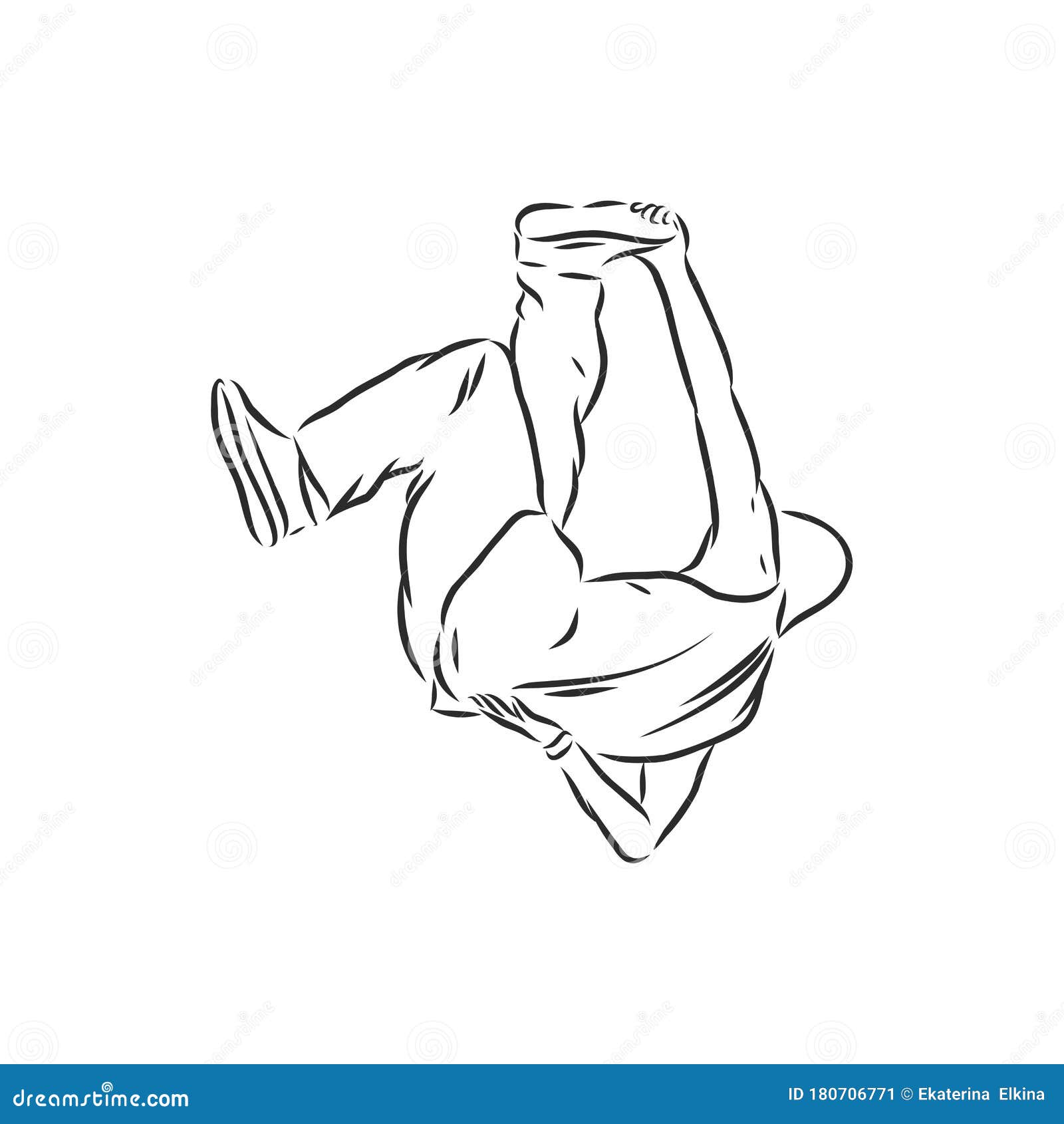 Break Dancer-continuous Line Drawing. Break Dance, Dancer, Vector ...