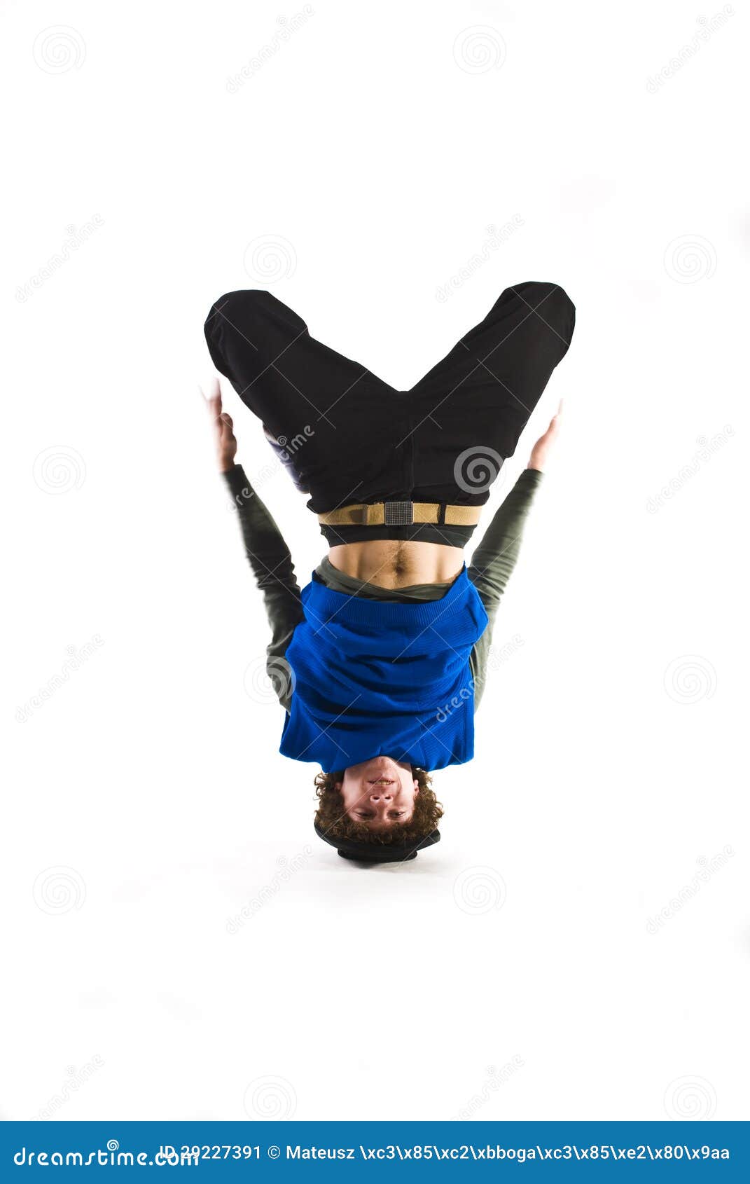 Break Dancer Rotating on Head Stock Image - Image of sleeveless ...