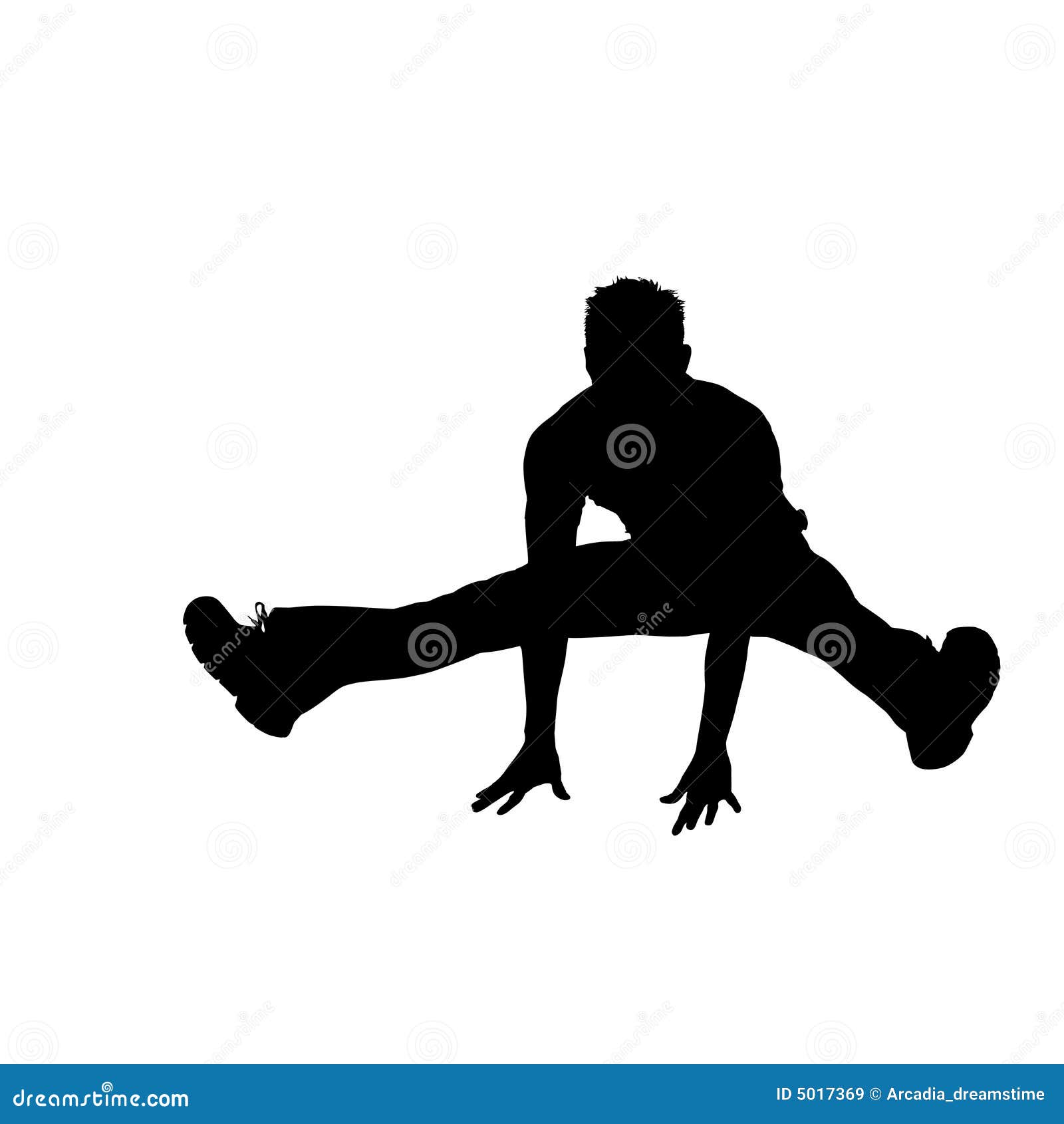 Break Dancer Silhouette [01] Stock Illustration - Illustration of black ...