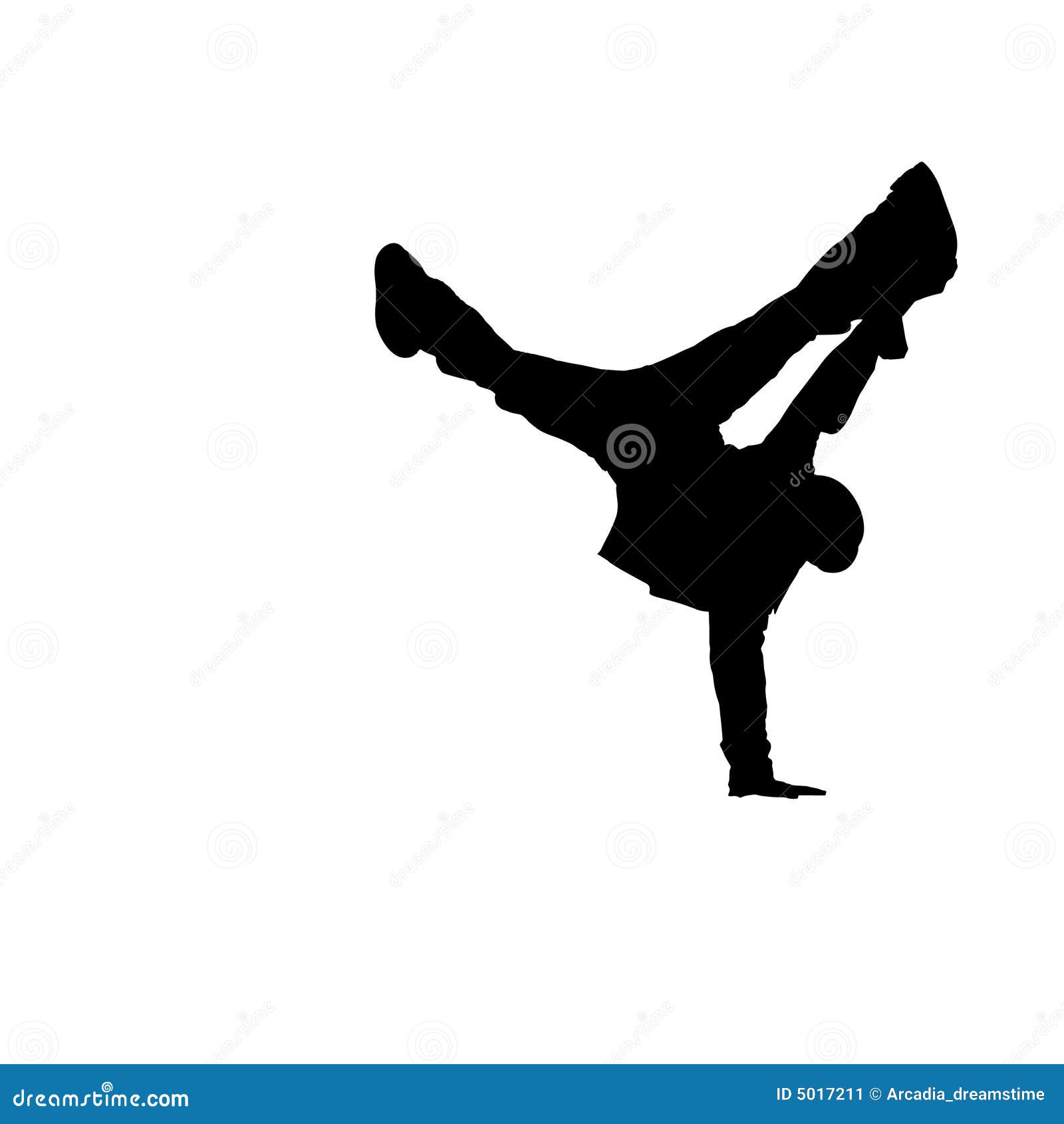 Break Dancer Silhouette [02] Stock Illustration - Illustration of ...