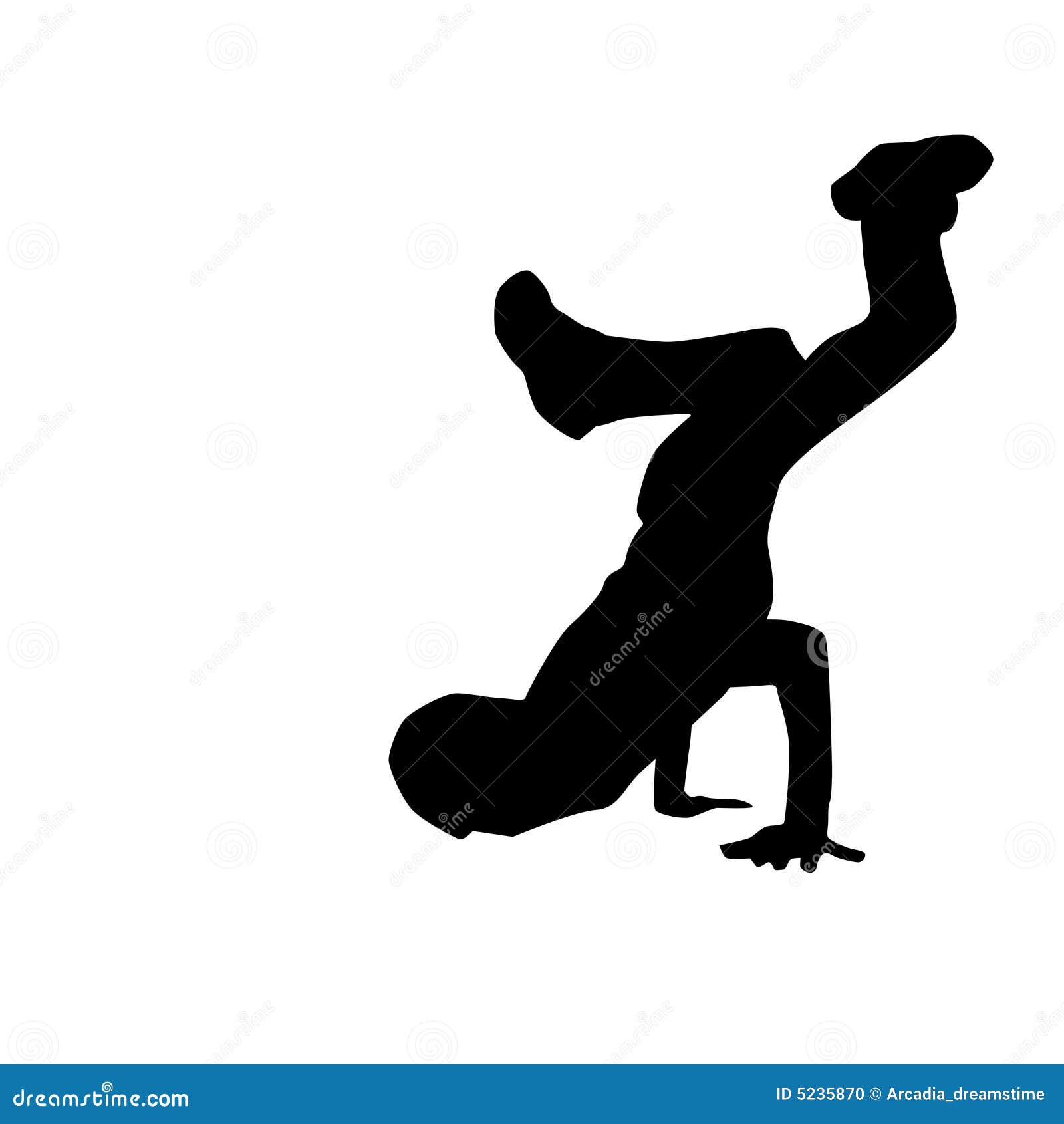 Break Dancer Silhouette [03] Stock Illustration - Illustration of ...
