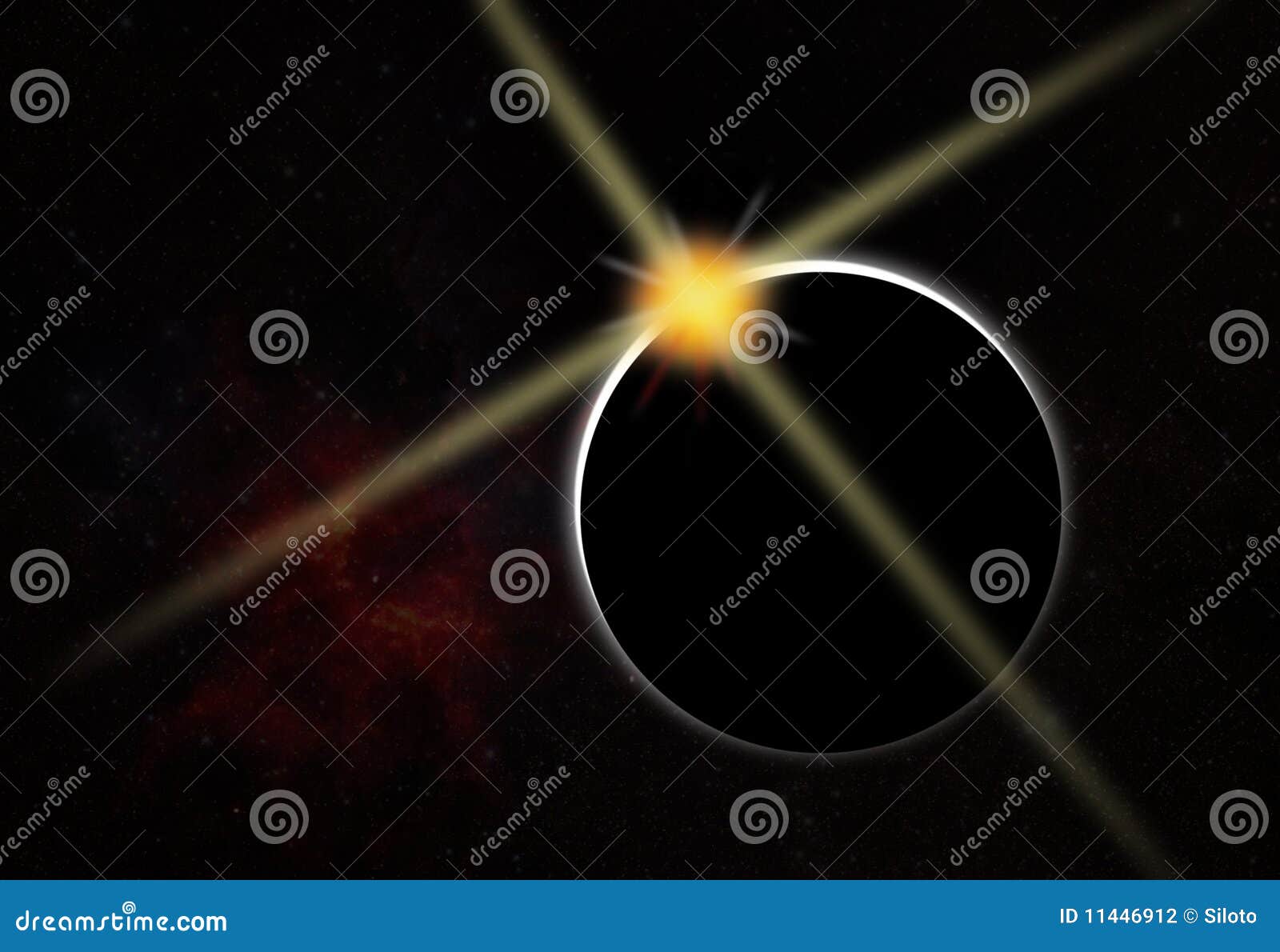 Break of day - first light stock illustration. Illustration of space ...