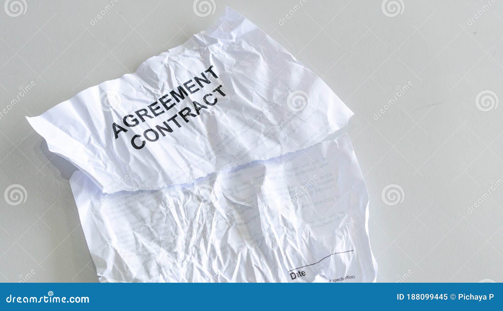 Break the Deal with Termination Agreement Contract Paper File Stock ...