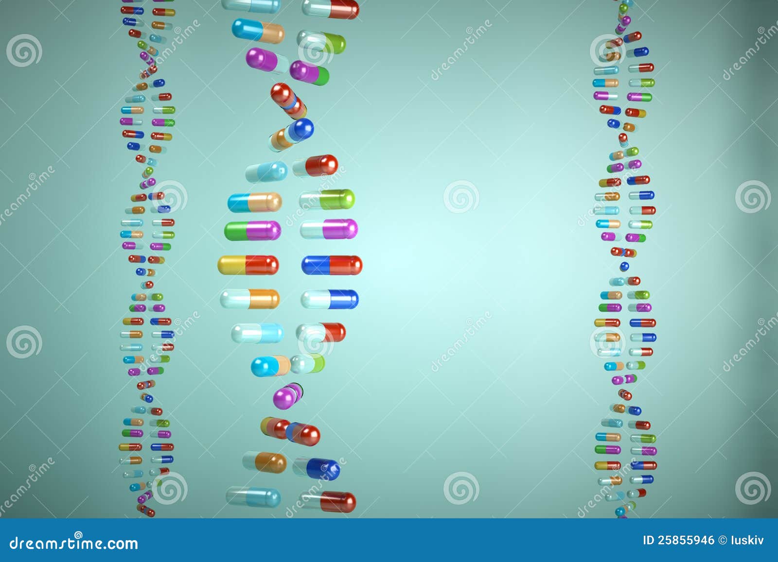 Break the DNA Chain, Made of Pills Stock Illustration - Illustration of ...