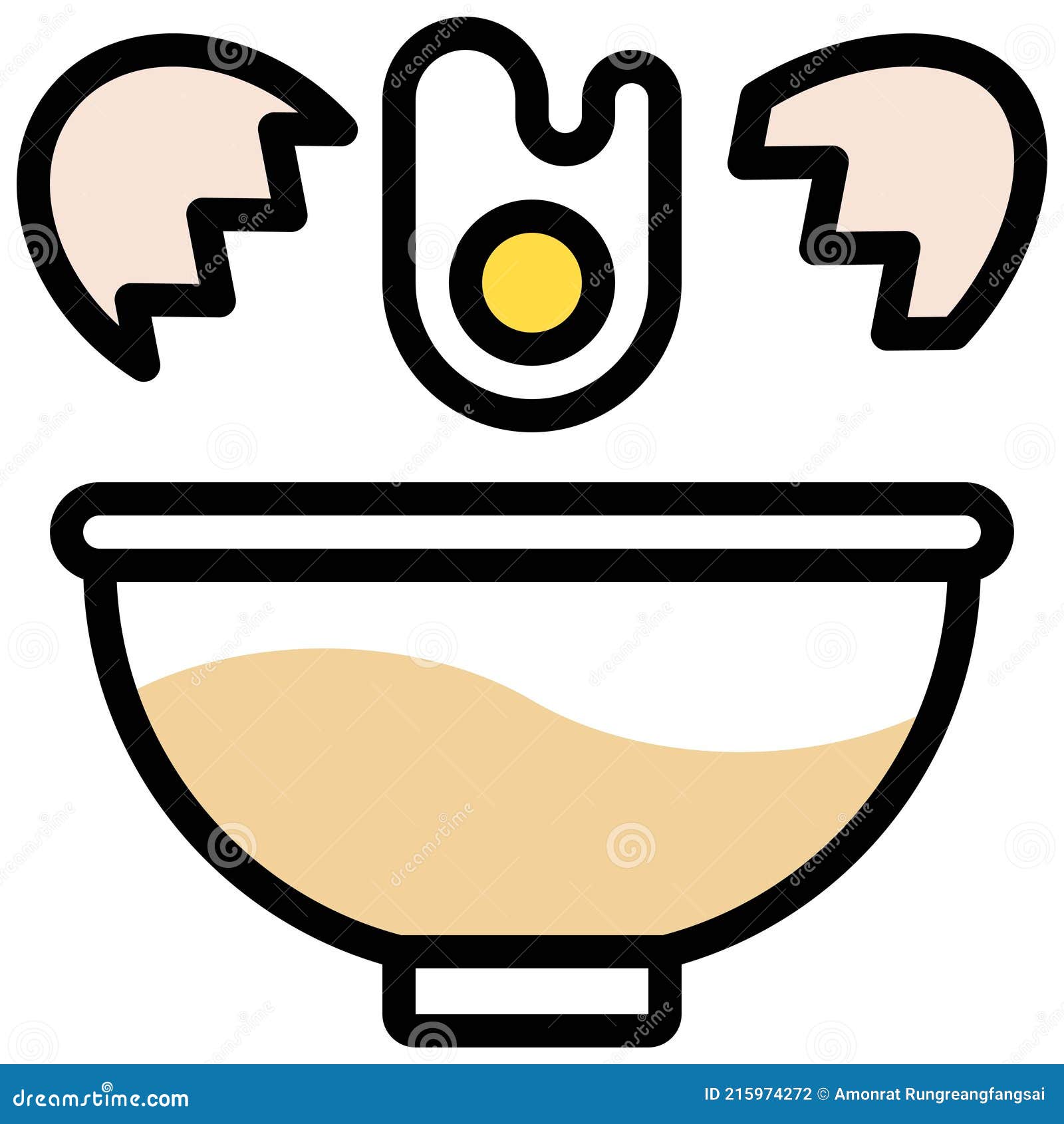 Break an Egg Icon, Bakery and Baking Related Vector Stock Vector ...