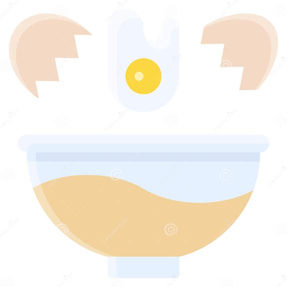 Break an Egg Icon, Bakery and Baking Related Vector Stock Vector ...
