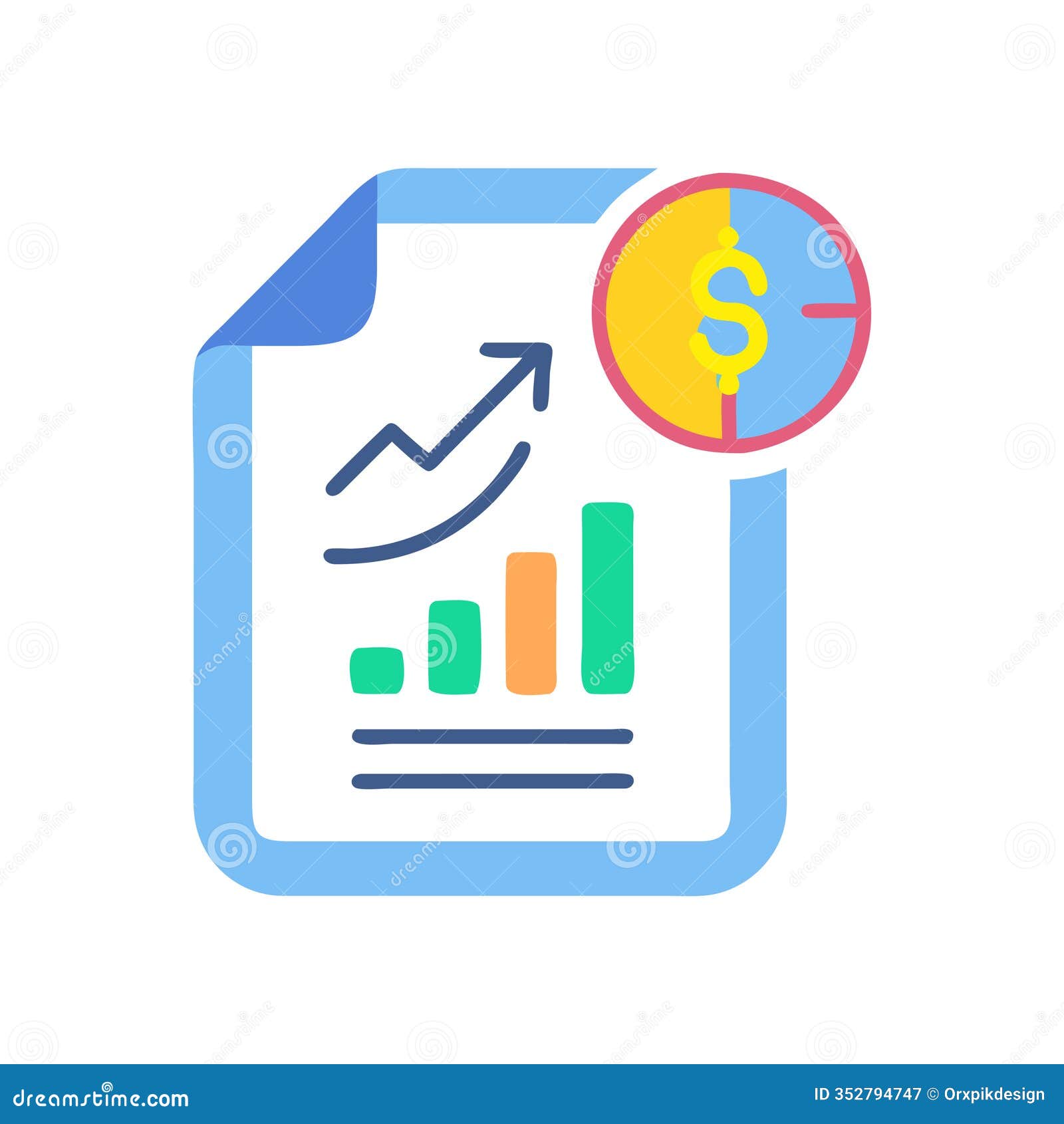 Break Even Analysis Report Icon Stock Vector - Illustration of ...