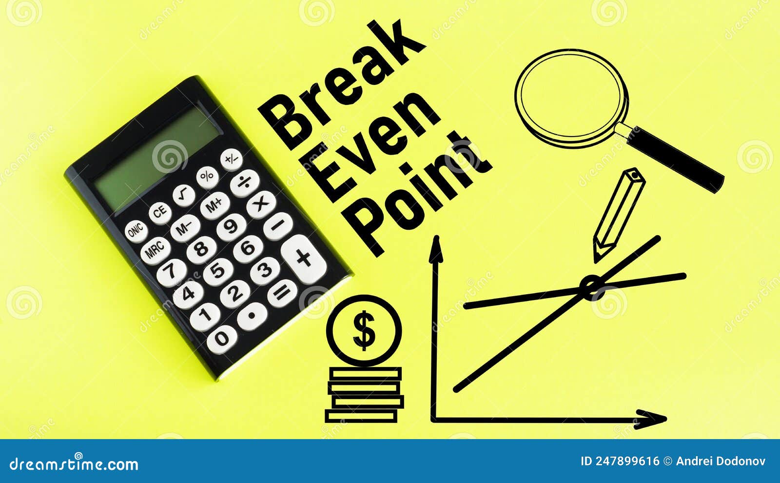 Break-even Point BEP is Shown Using the Text Stock Photo - Image of ...