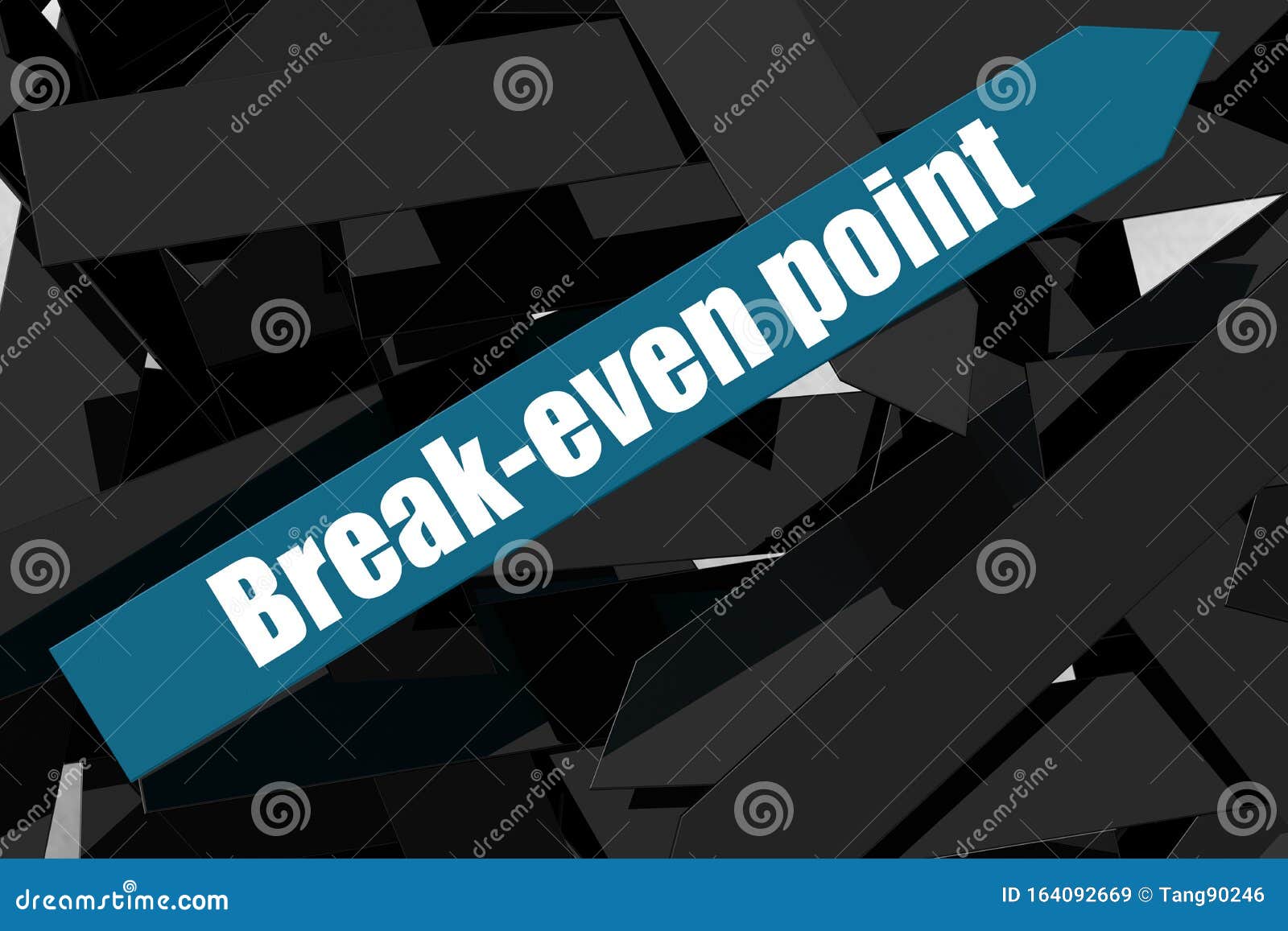 Break-even Point Word on the Blue Arrow Stock Illustration ...