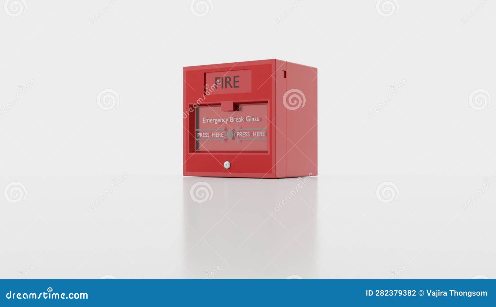 Break Glass Fire Alarm, 3d Rendering Illustration Stock Illustration ...