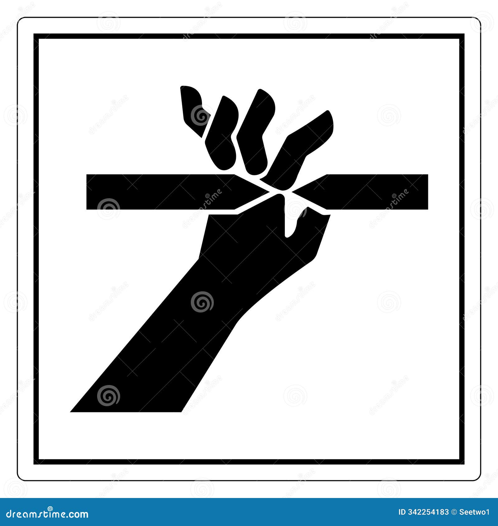Break it with Hand Symbol for Illustration Stock Illustration ...
