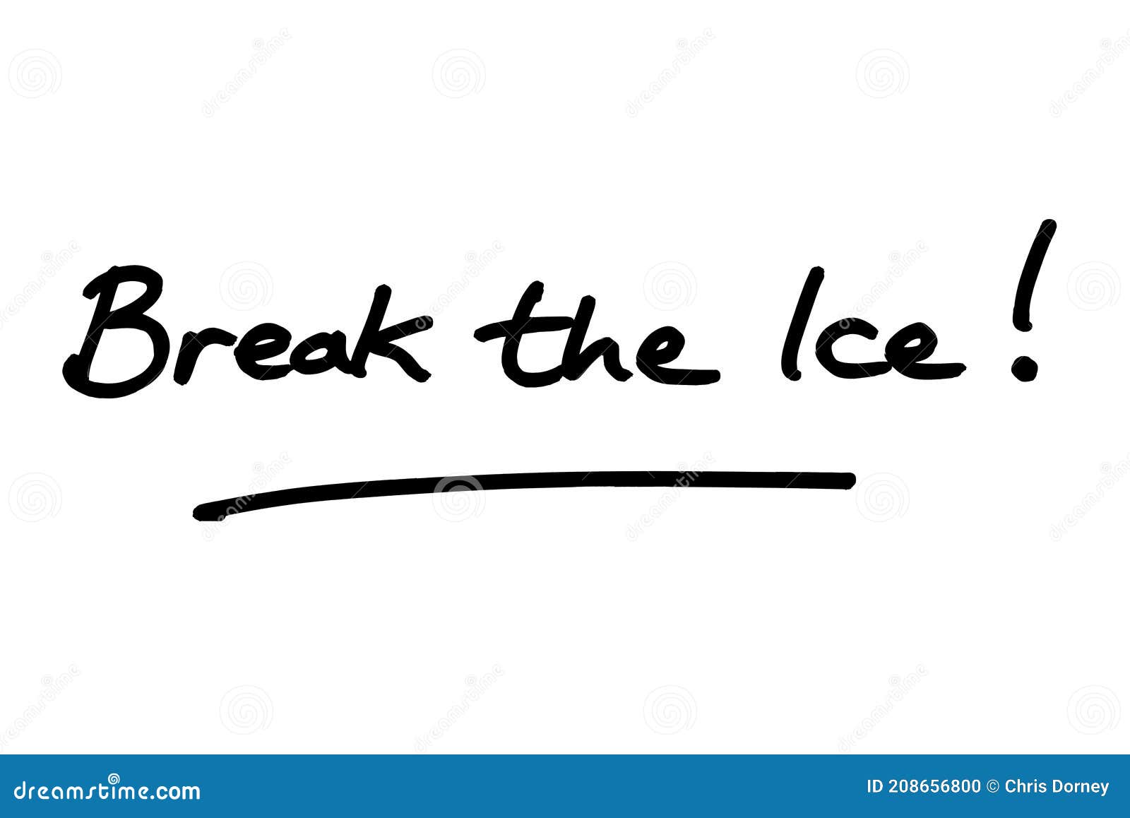 Break the Ice stock illustration. Illustration of date - 208656800