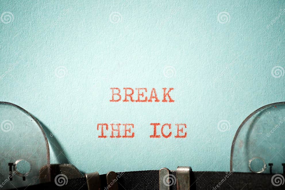 Break the ice phrase stock image. Image of idea, title - 319561759