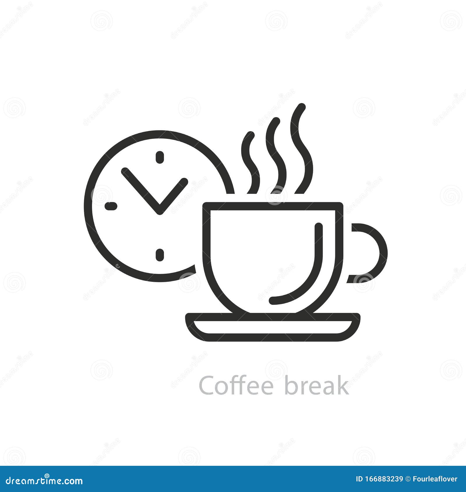 Break Icon. Trendy Modern Flat Linear Vector Break Icon on White ...
