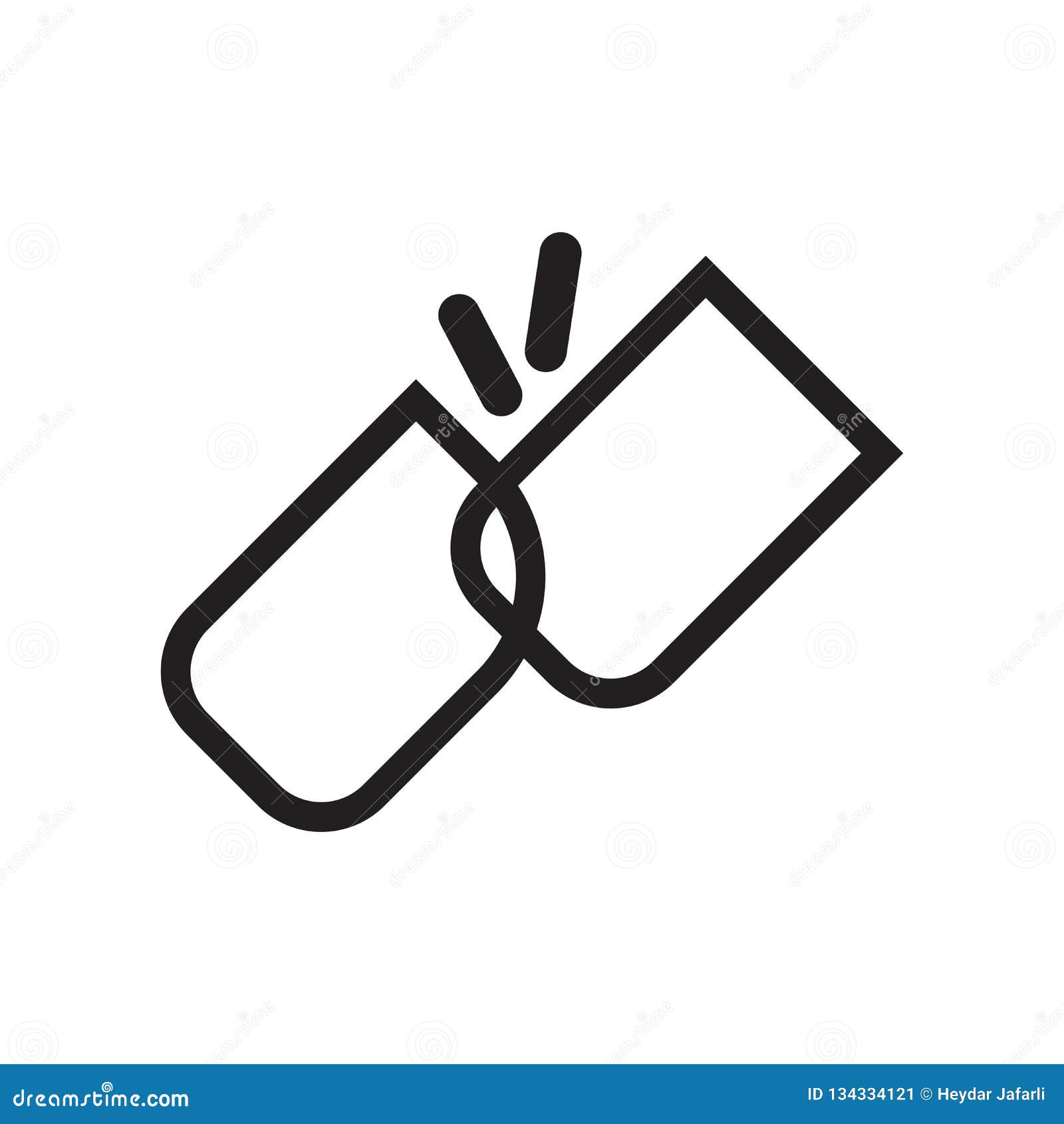 Break Icon Vector Sign and Symbol Isolated on White Background, Break ...