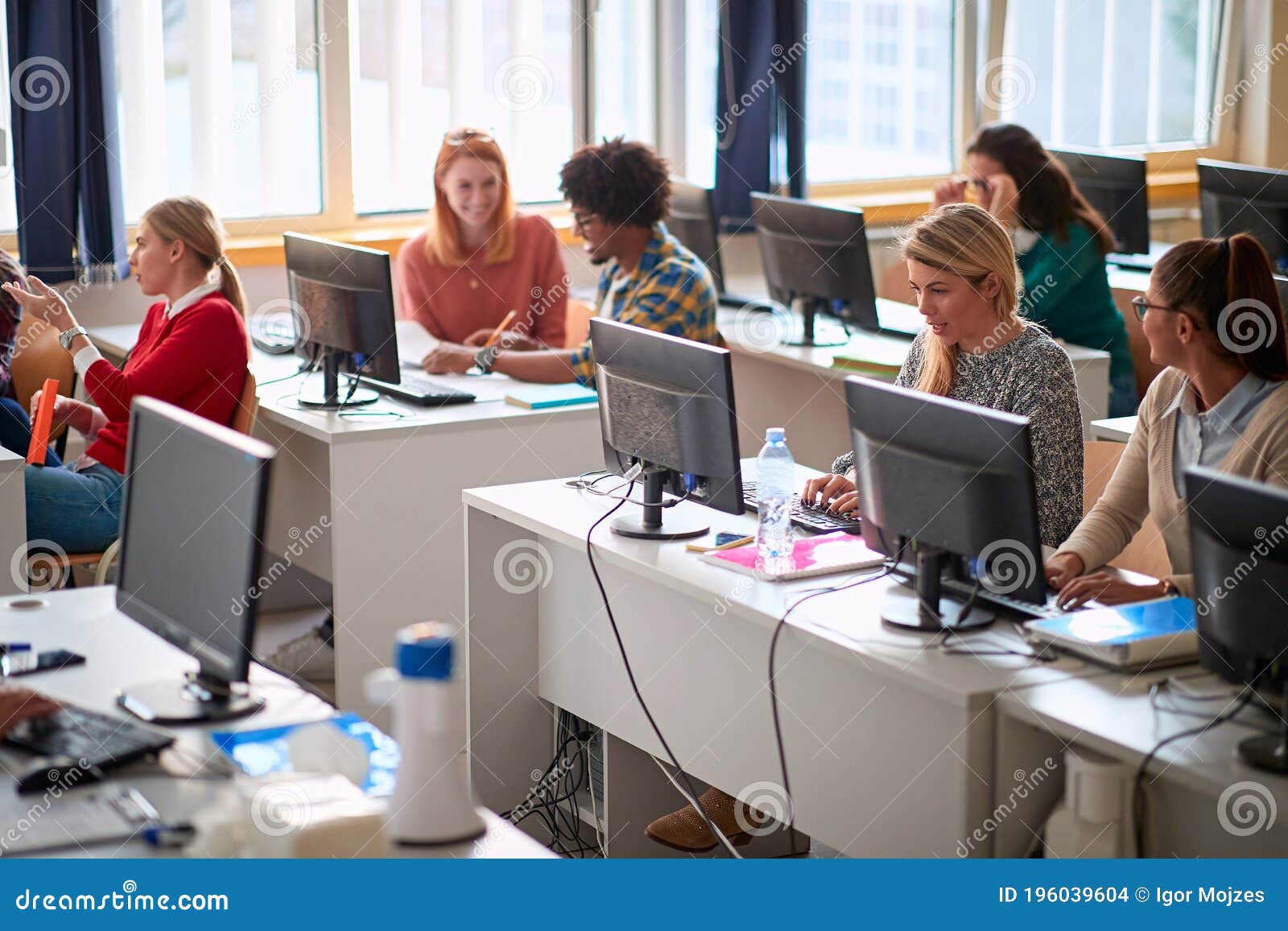 A Break at an Informatics Lecture Stock Photo - Image of indoors ...