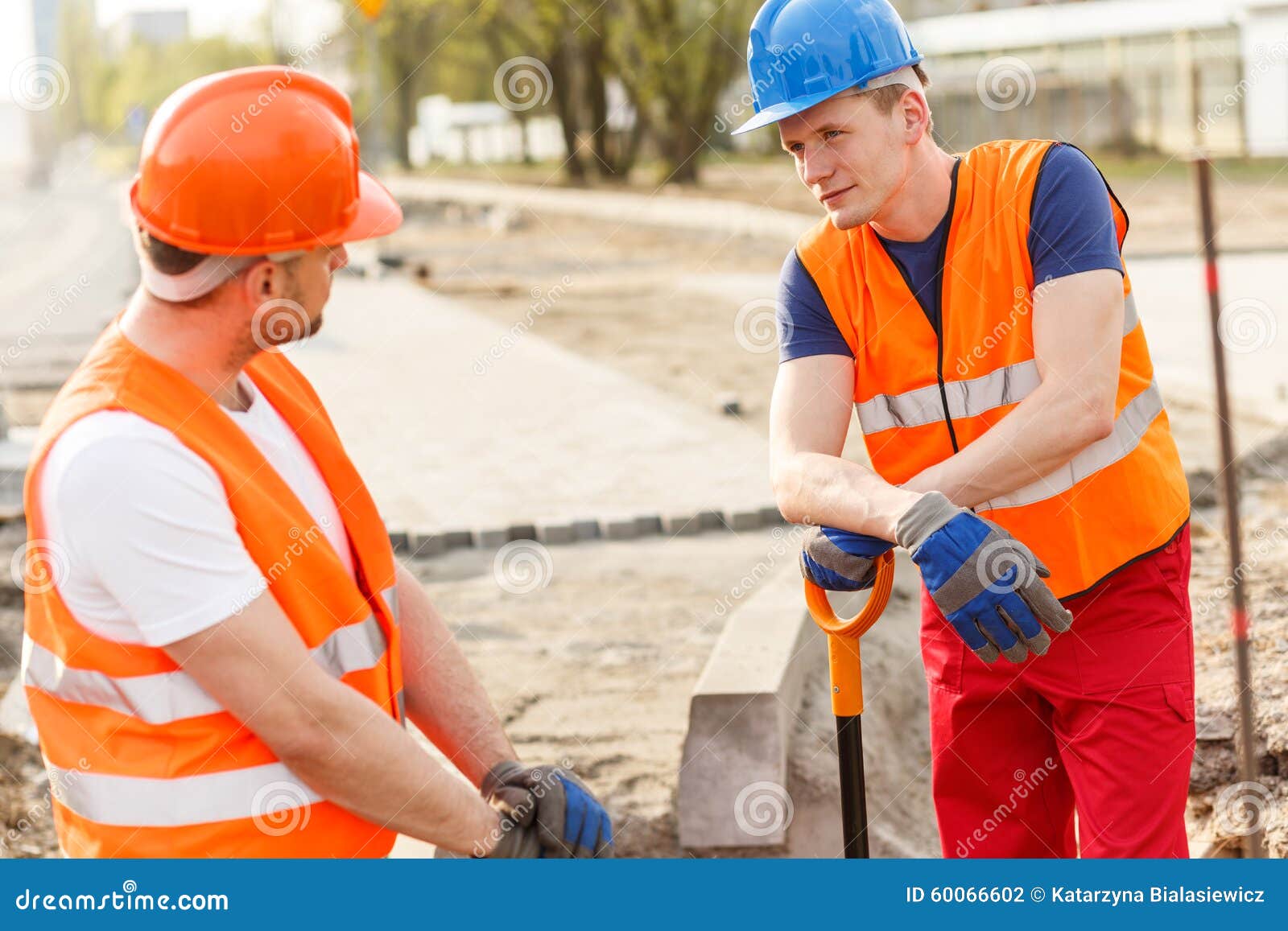 Break during job stock photo. Image of construction, professionals ...