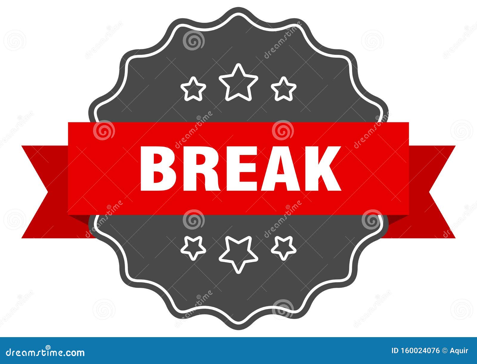 Break label stock vector. Illustration of isolated, label - 160024076