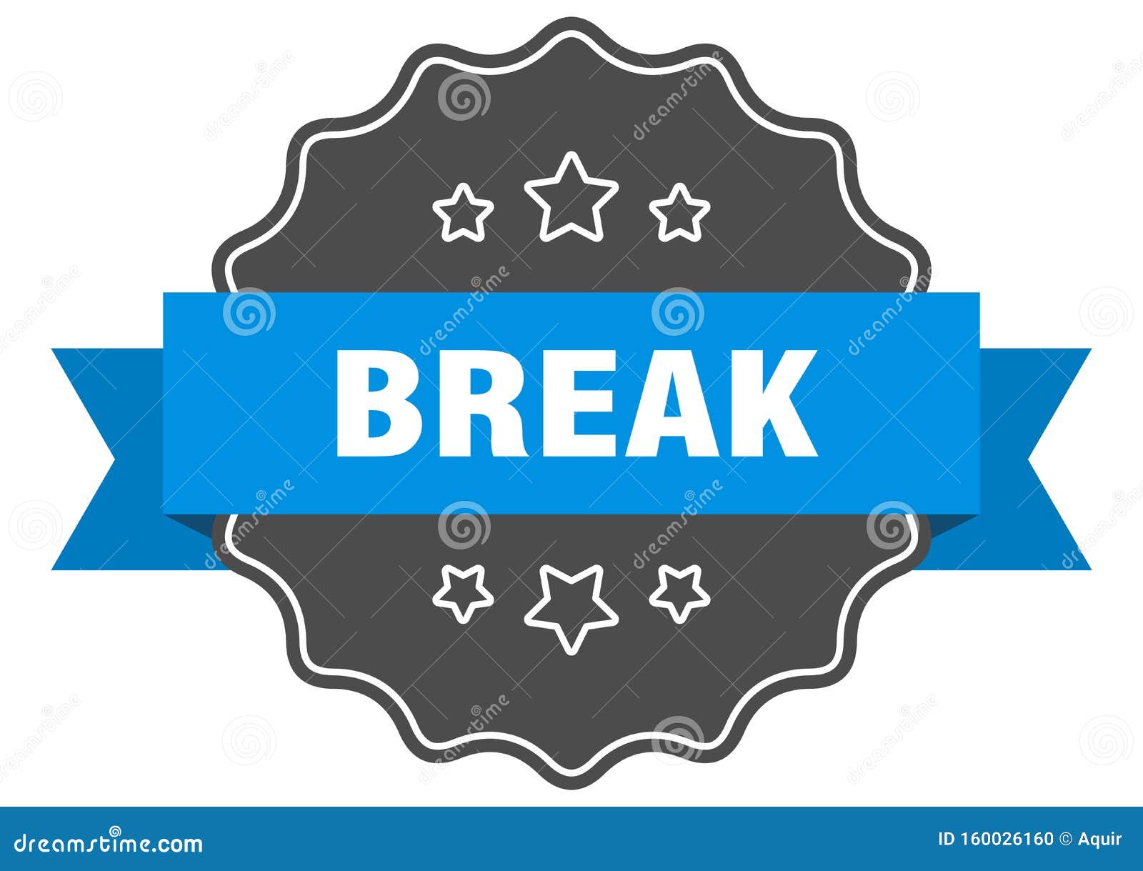 Break label stock vector. Illustration of vector, stamp - 160026160
