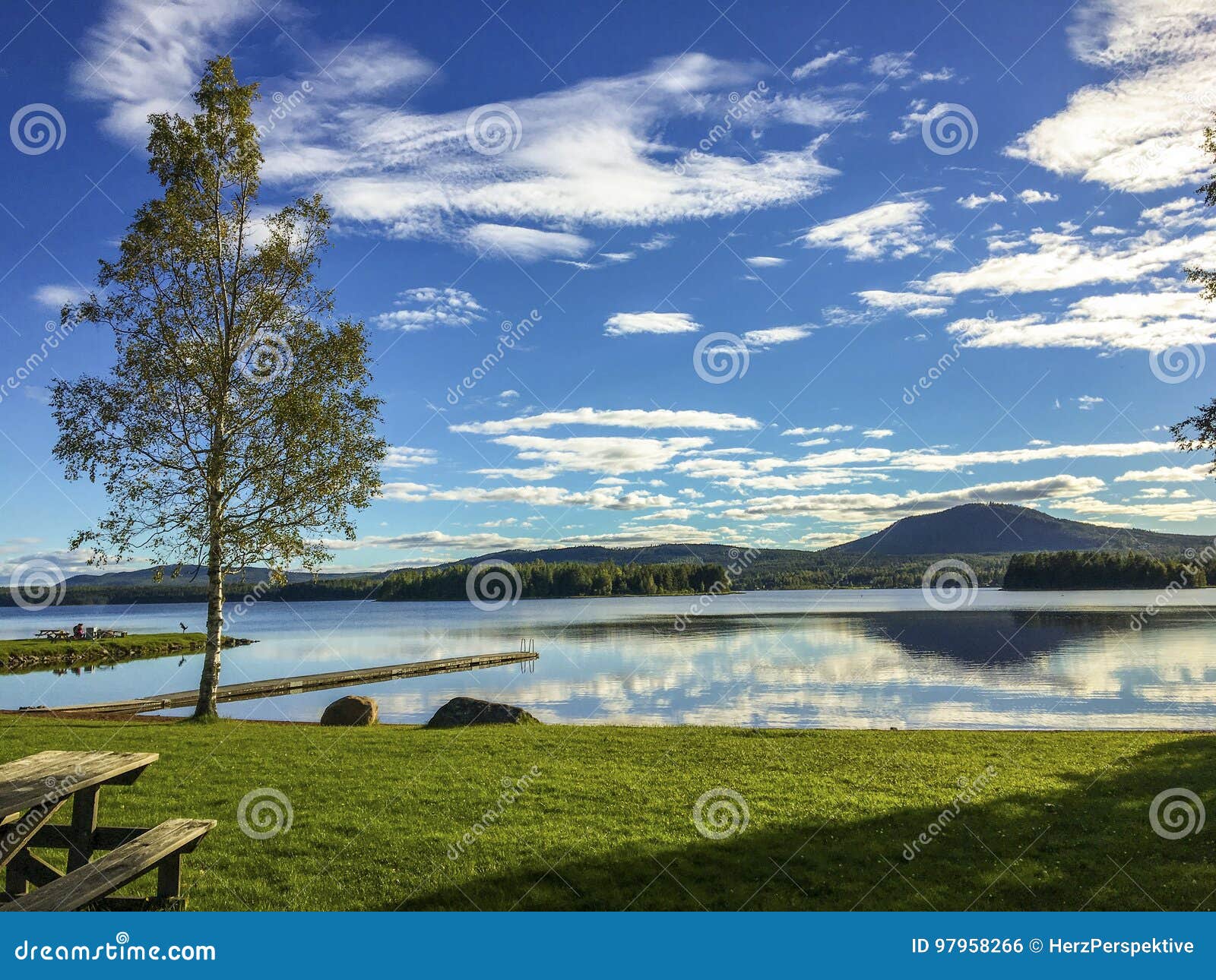 Break at a lake stock photo. Image of landscape, nature - 97958266