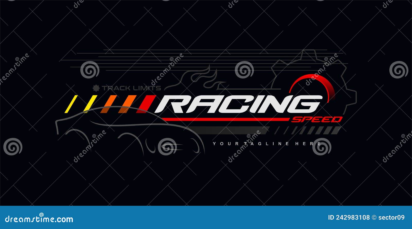 Vector Illustration on the Theme Sport Racing Slogan T Shirt Design ...