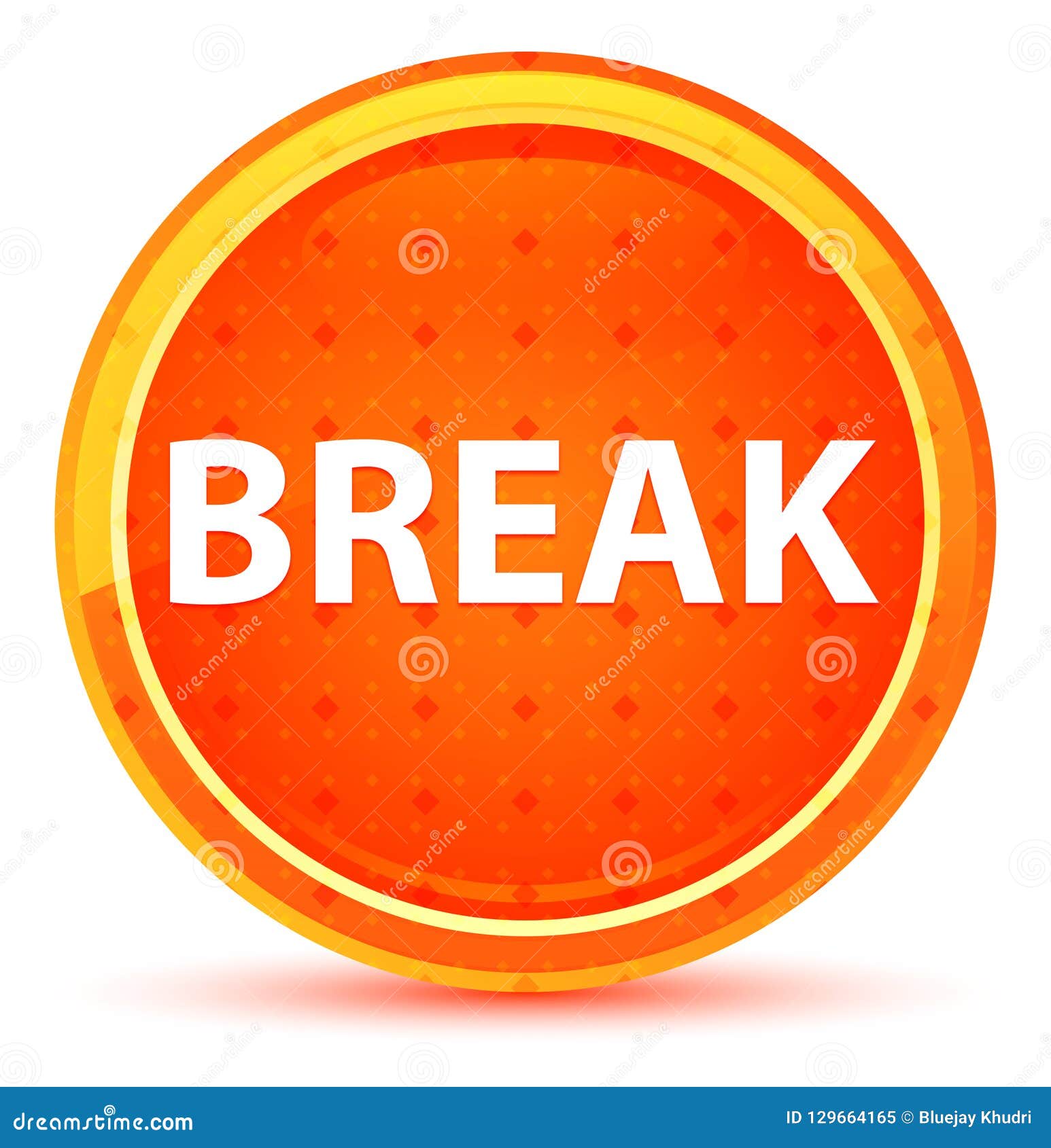 Break Natural Orange Round Button Stock Illustration - Illustration of ...