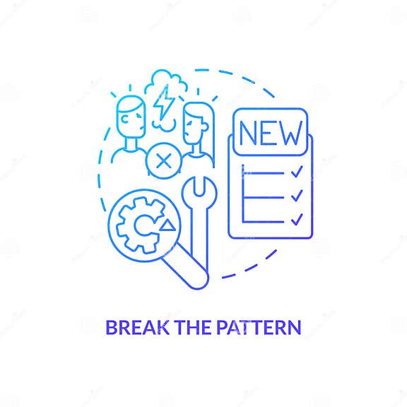 Break Pattern Blue Gradient Concept Icon Stock Vector - Illustration of ...