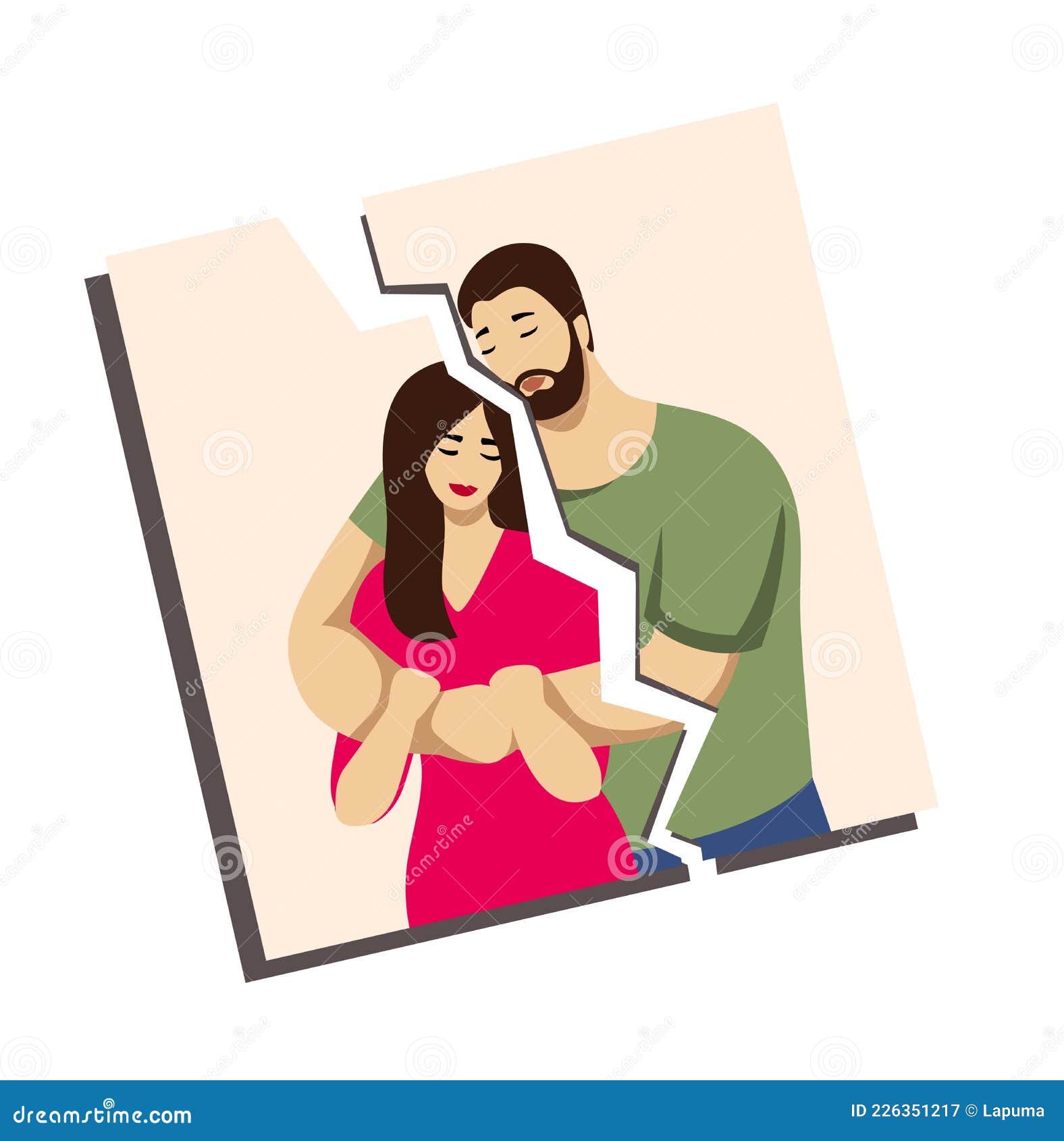 Break in Relationships. Broken Heart Stock Vector - Illustration of ...