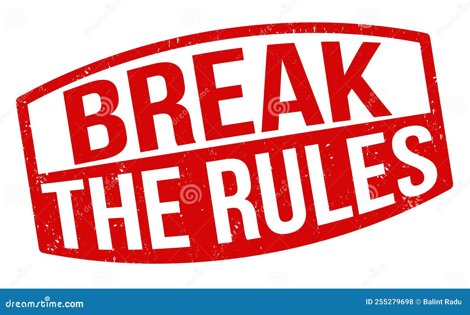 Break the Rules Grunge Rubber Stamp Stock Vector - Illustration of ...