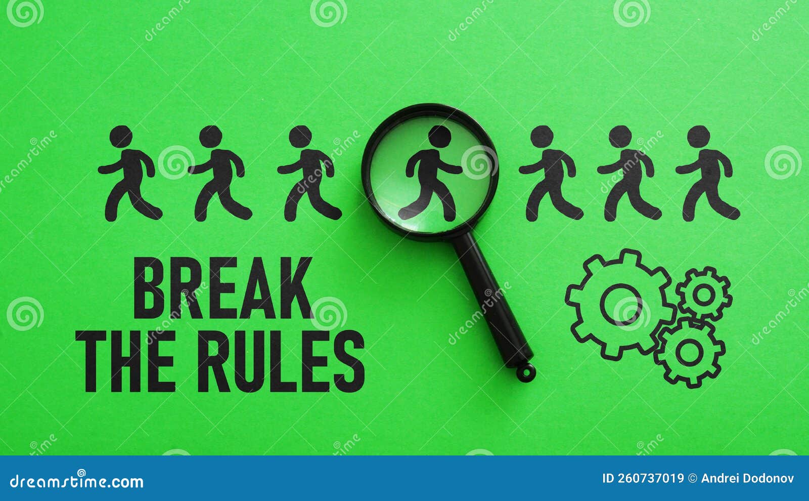 Break the Rules is Shown Using the Text Stock Image - Image of cancel ...