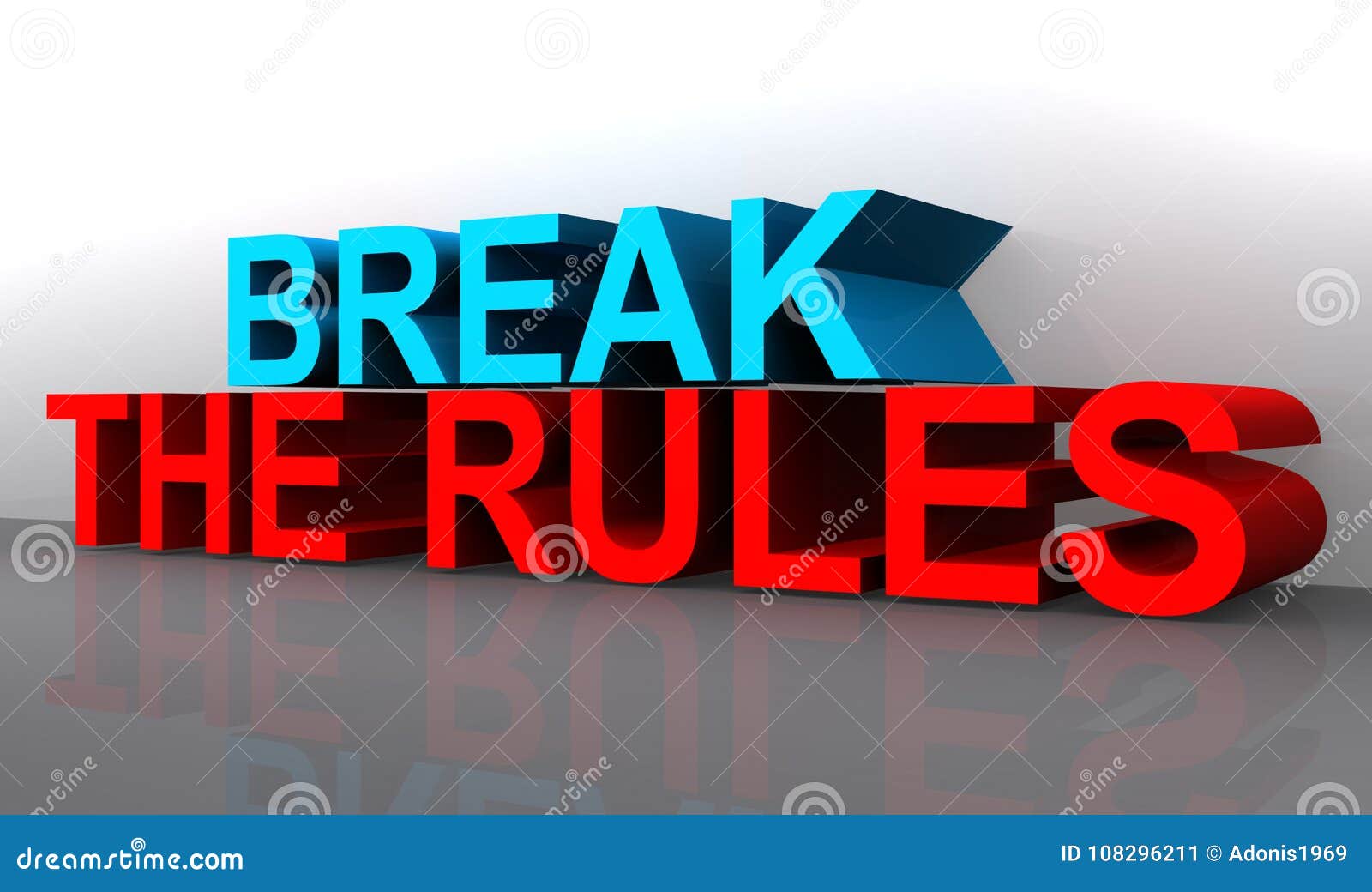 Break the Rules Sign stock illustration. Illustration of sign - 108296211
