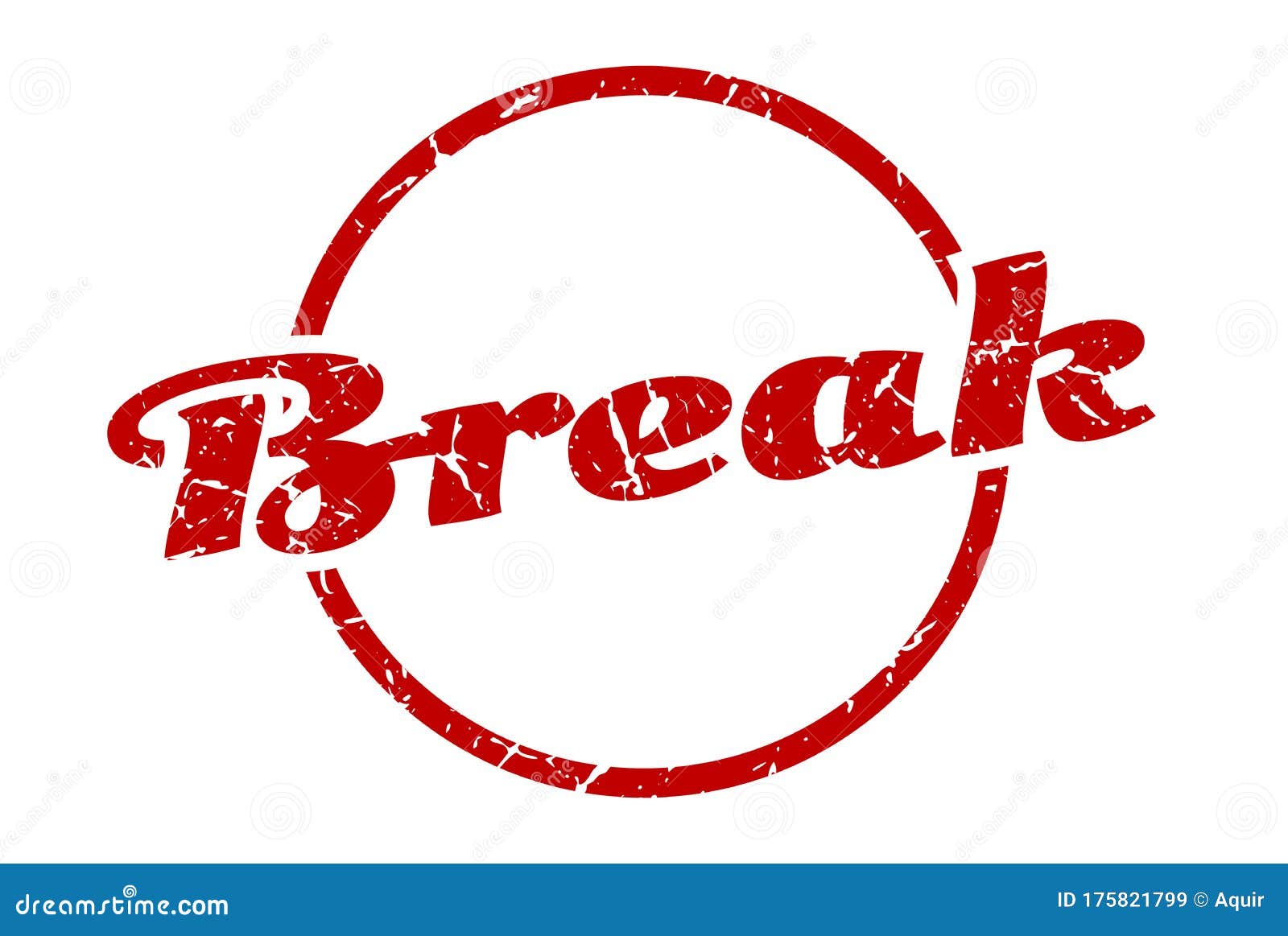 Break Sign. Break Round Vintage Stamp Stock Vector - Illustration of ...