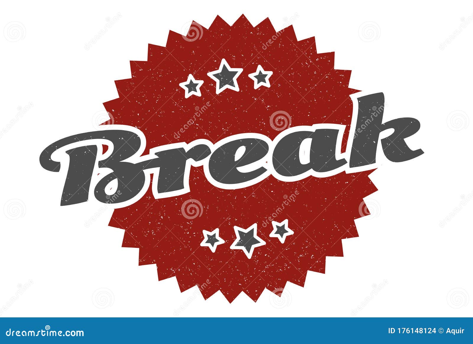 Break Sign. Break Vintage Retro Label Stock Vector - Illustration of ...