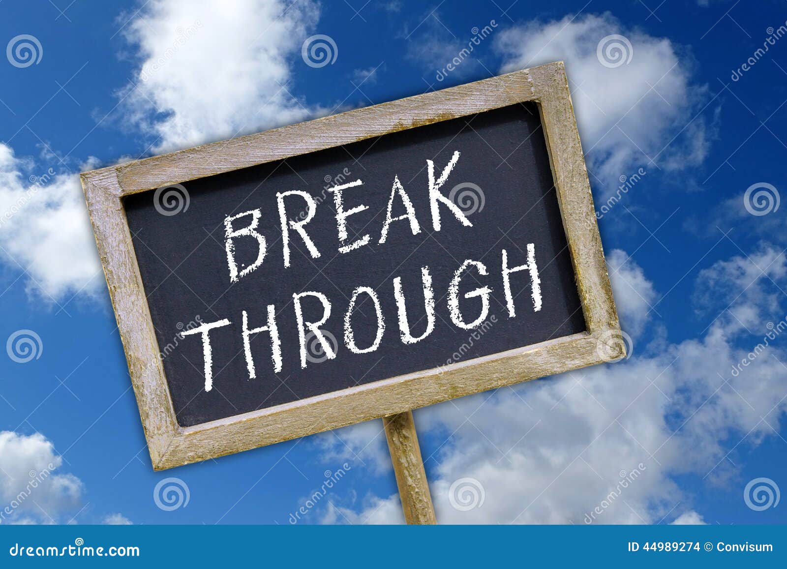 Break through sign stock photo. Image of pivotal, success - 44989274