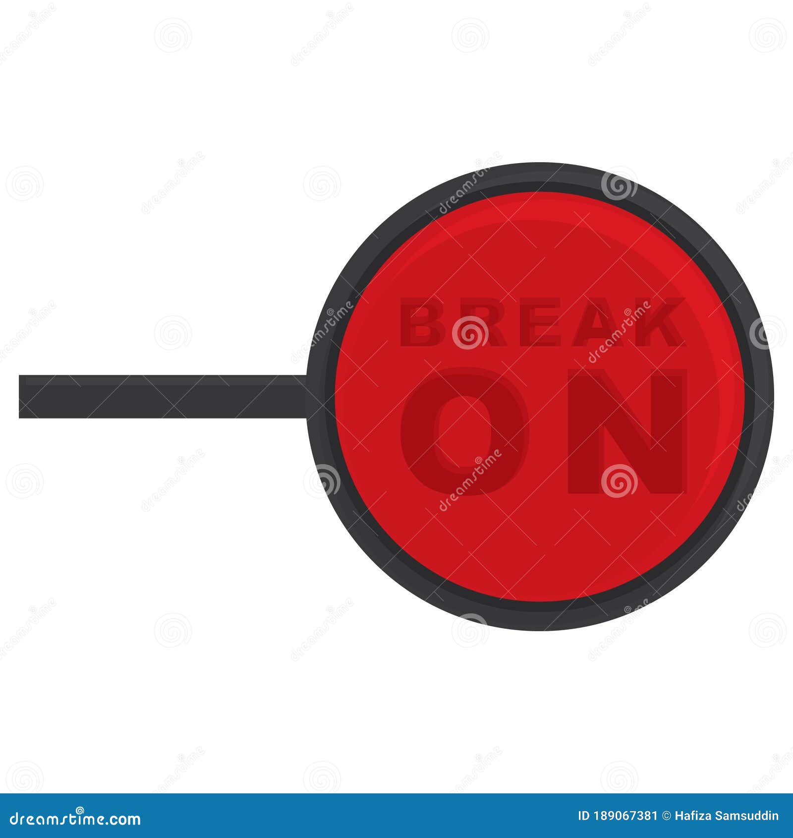 Break on Signboard. Vector Illustration Decorative Design Stock Vector ...